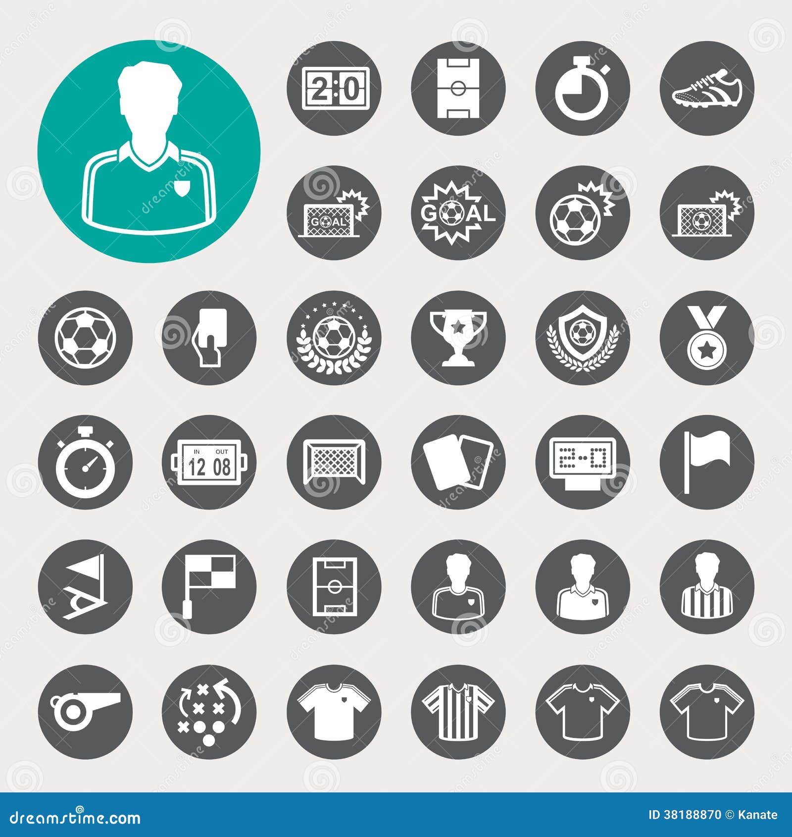 Soccer Icons. Vector Illustration | CartoonDealer.com #41737596