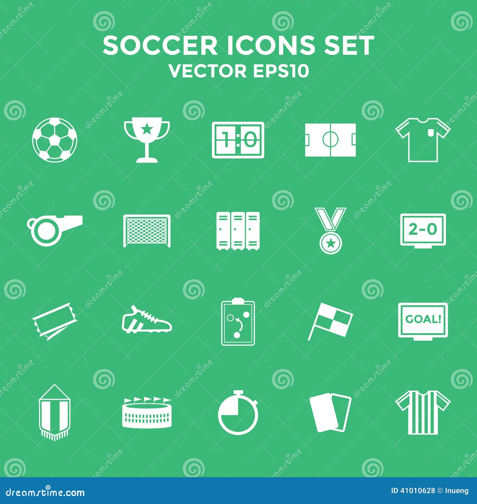 Soccer Icons Set. Illustration Eps10 Stock Vector - Illustration of ...