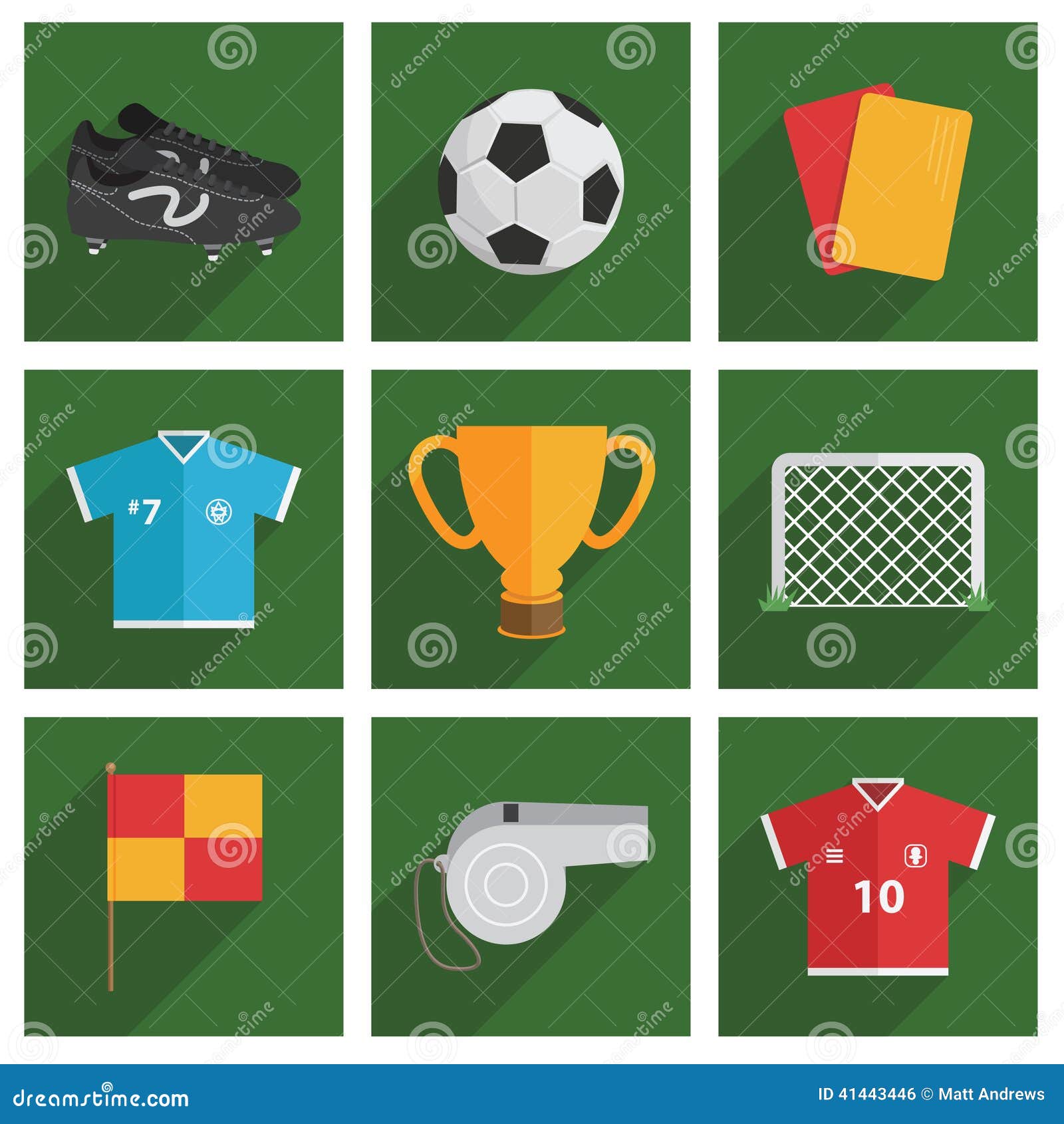 Soccer icons stock vector. Illustration of ball, sports - 41443446