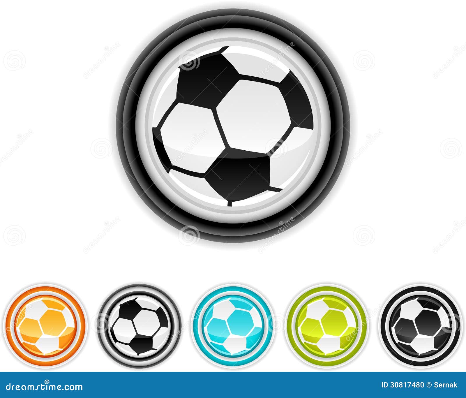 Soccer icons stock vector. Illustration of balls, american - 30817480