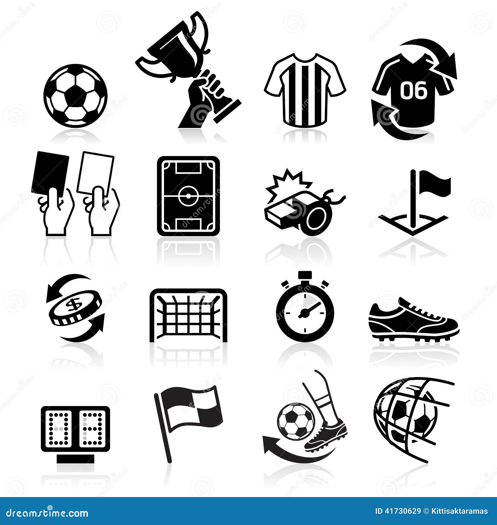 Soccer Icons Seamless Background Cartoon Vector | CartoonDealer.com ...