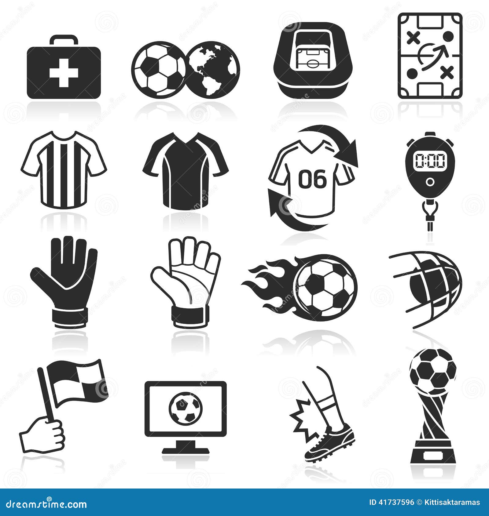 Soccer Icons. Vector Illustration | CartoonDealer.com #41737596