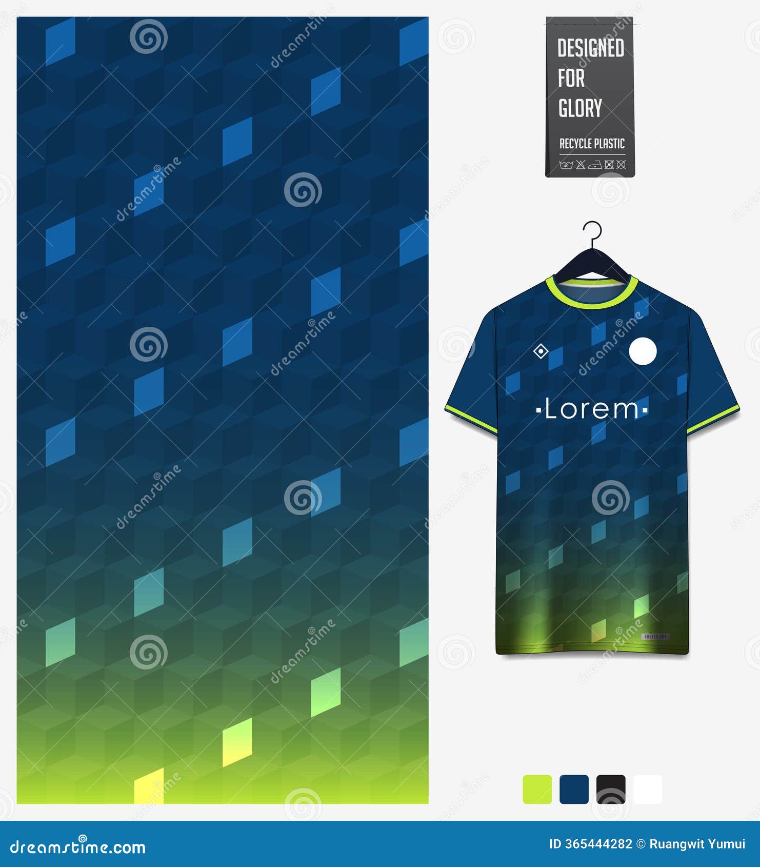 Soccer Jersey Design Featuring Geometric Pattern With A Gradient From ...