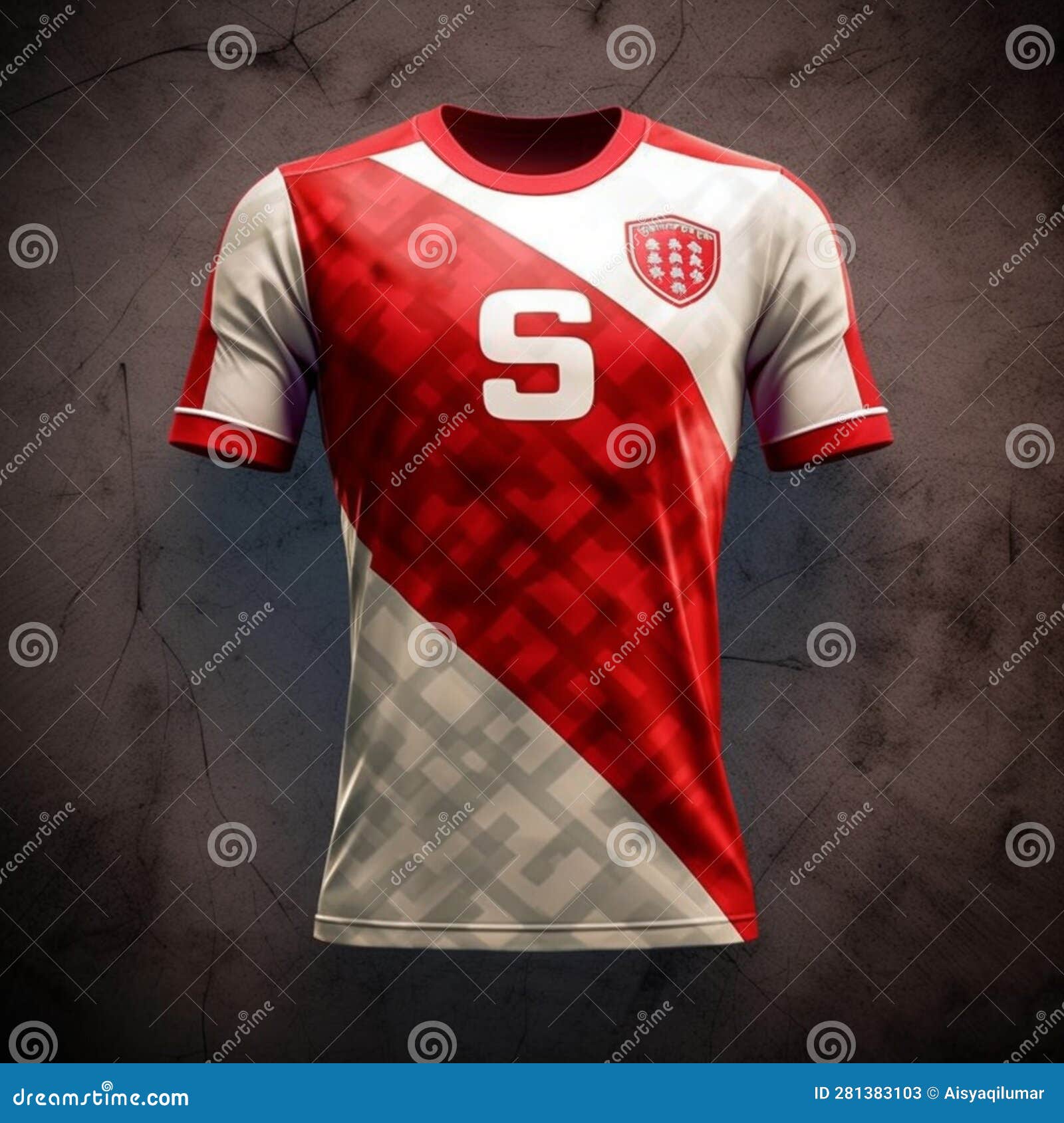 Soccer Jersey Isolated in Plain Color Background. Stock Illustration ...