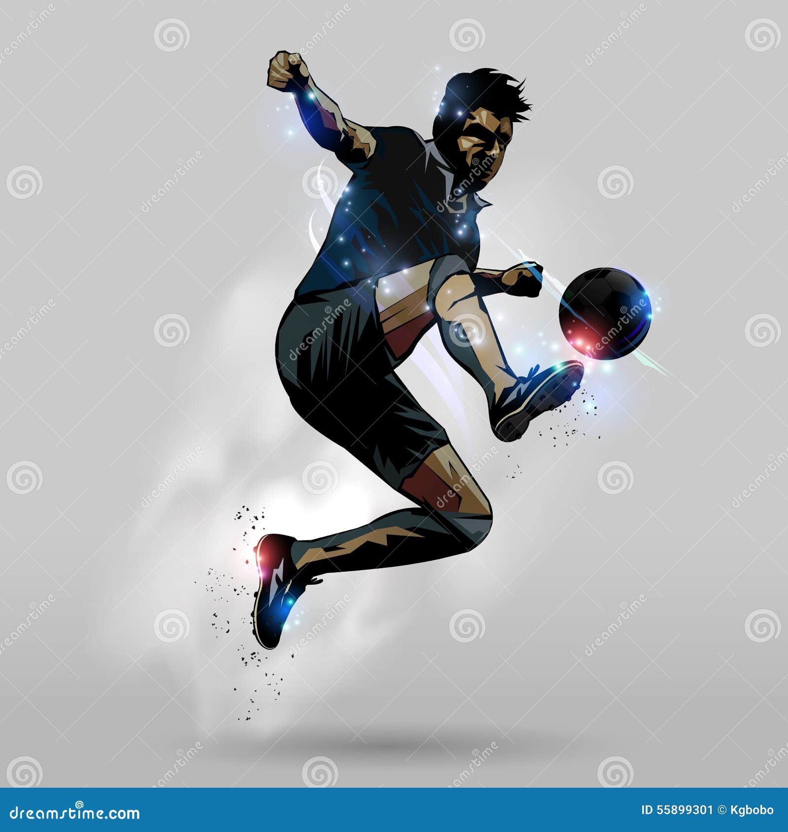 Soccer Jumping Touch Ball 02 Stock Vector - Illustration of sign ...