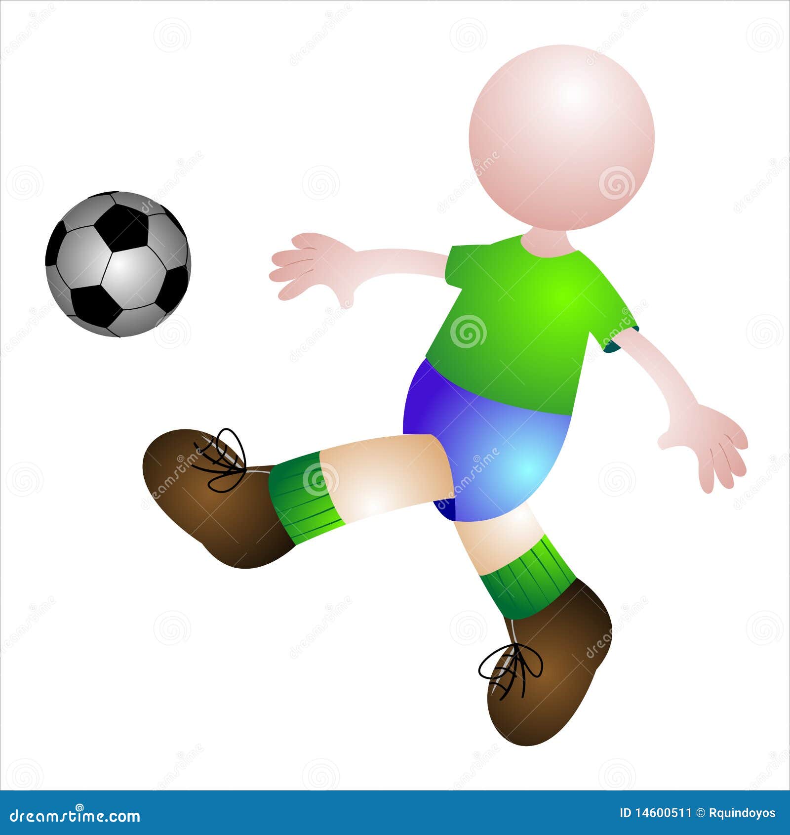 Soccer kick stock illustration. Illustration of cartoon - 14600511