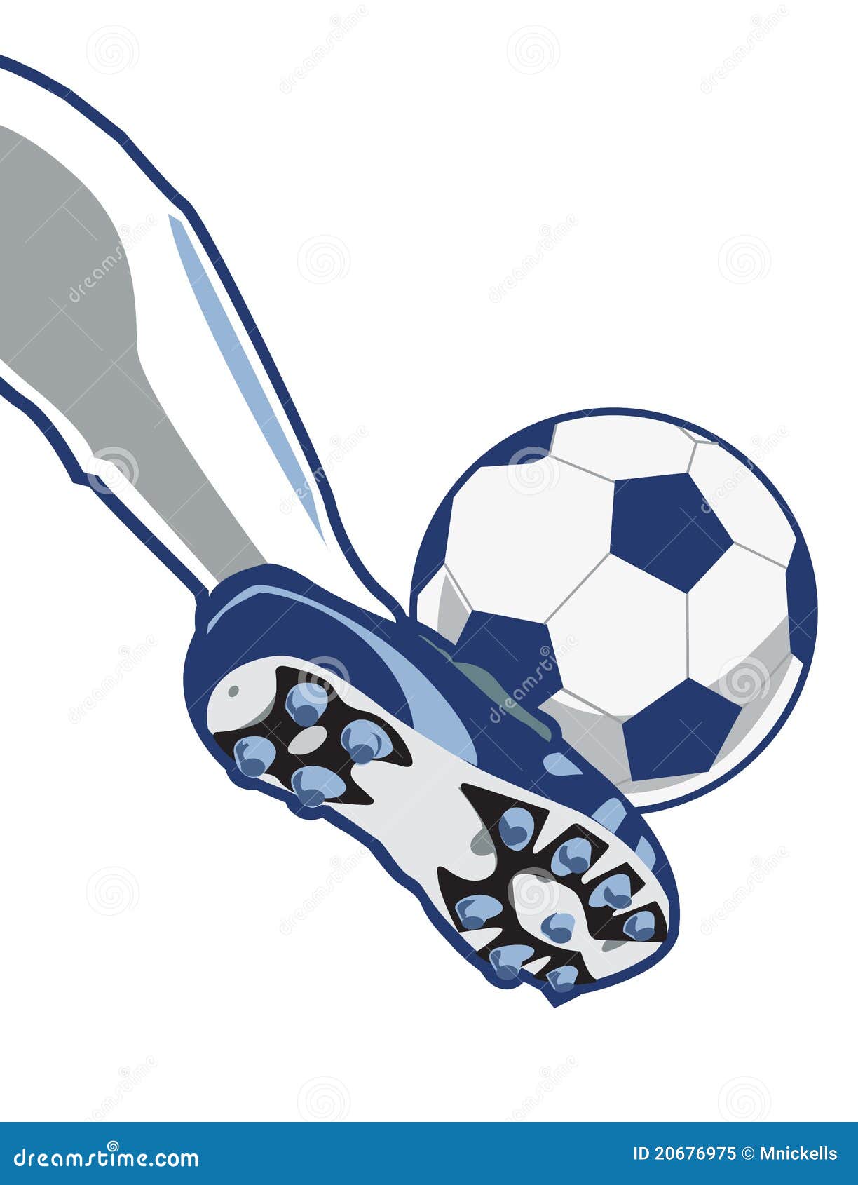 Soccer kick stock illustration. Illustration of ball - 20676975