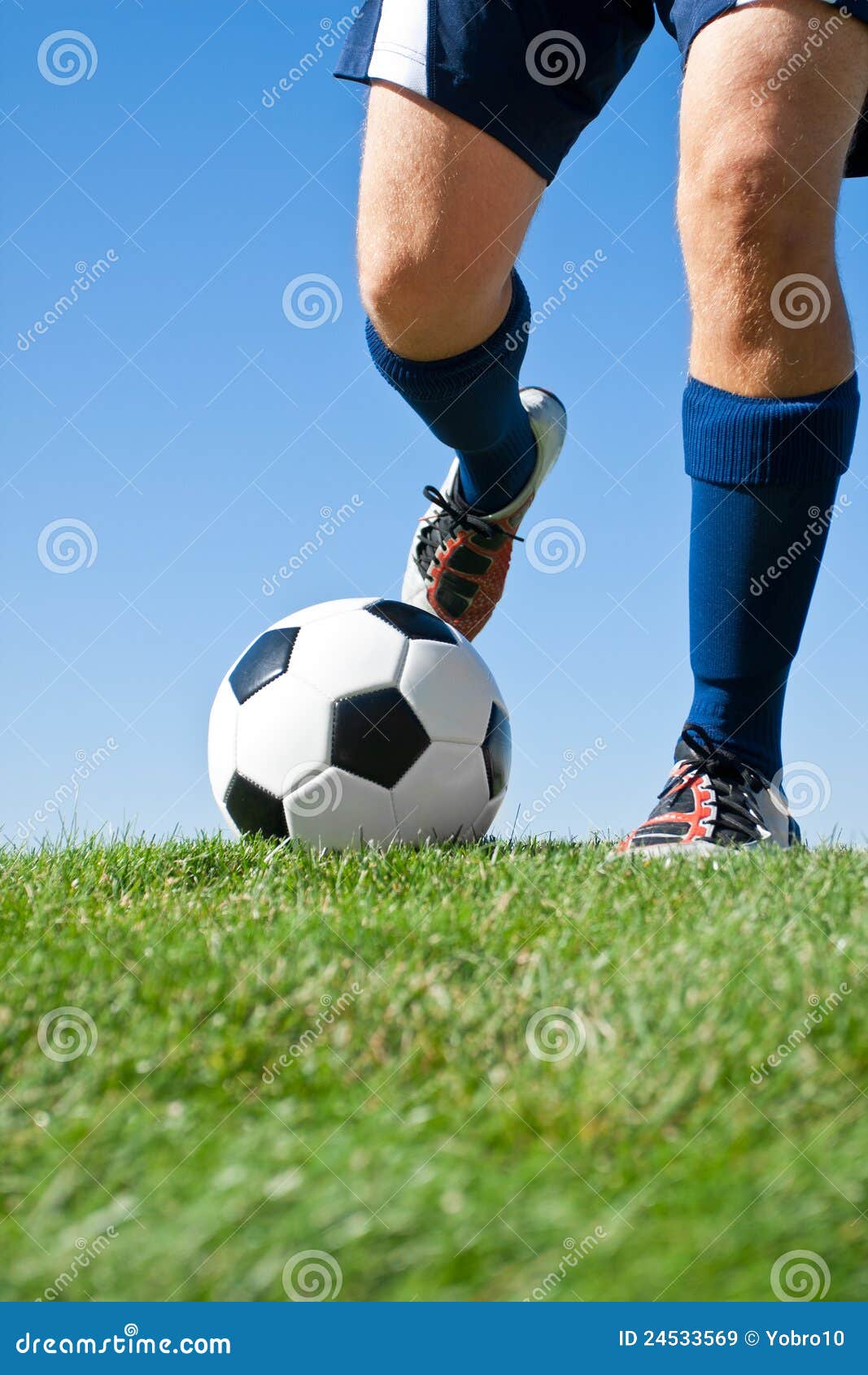 Soccer Kick stock image. Image of night, grass, kick - 24533569
