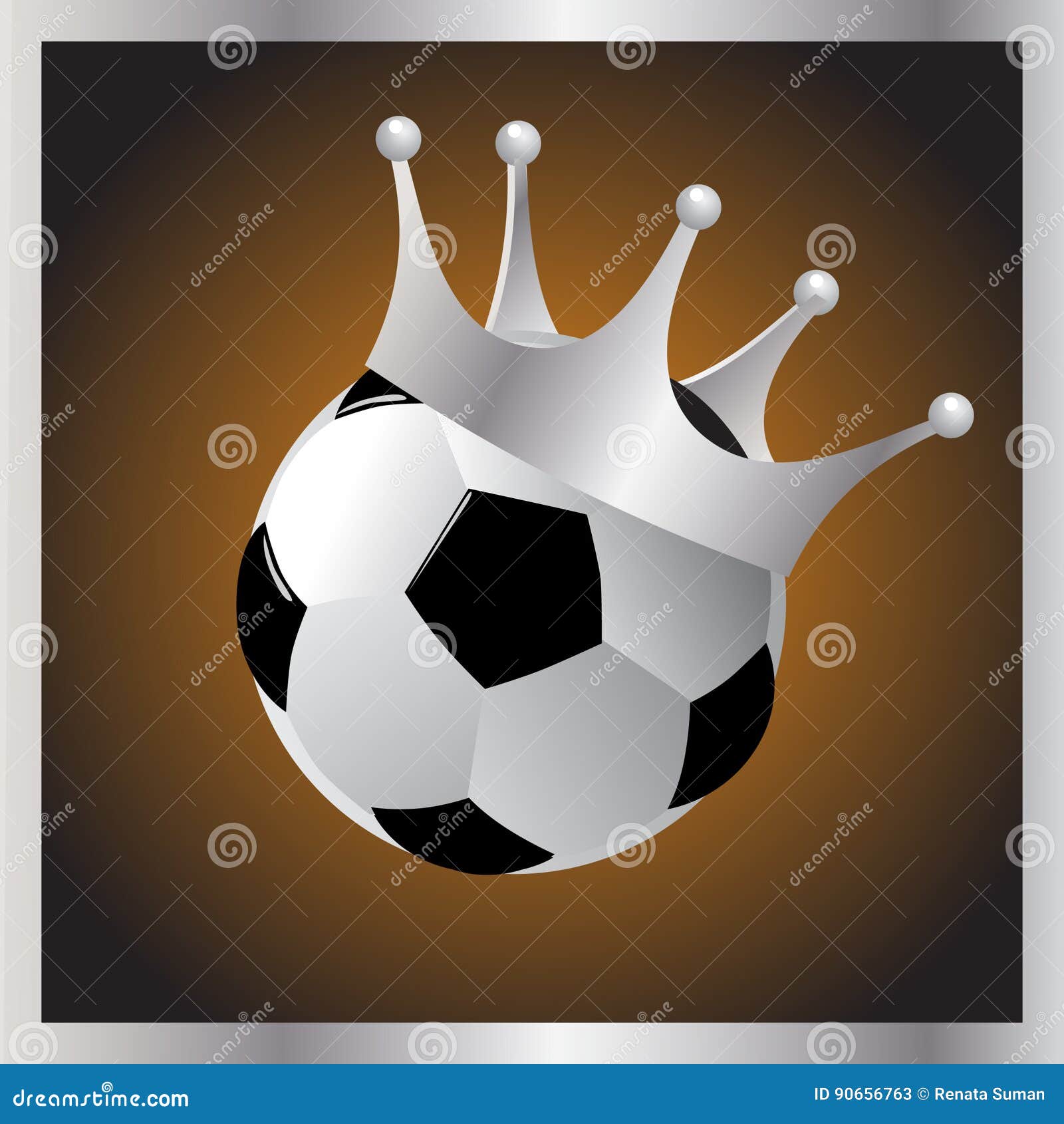 Soccer king icon stock vector. Illustration of icon, leisure - 90656763