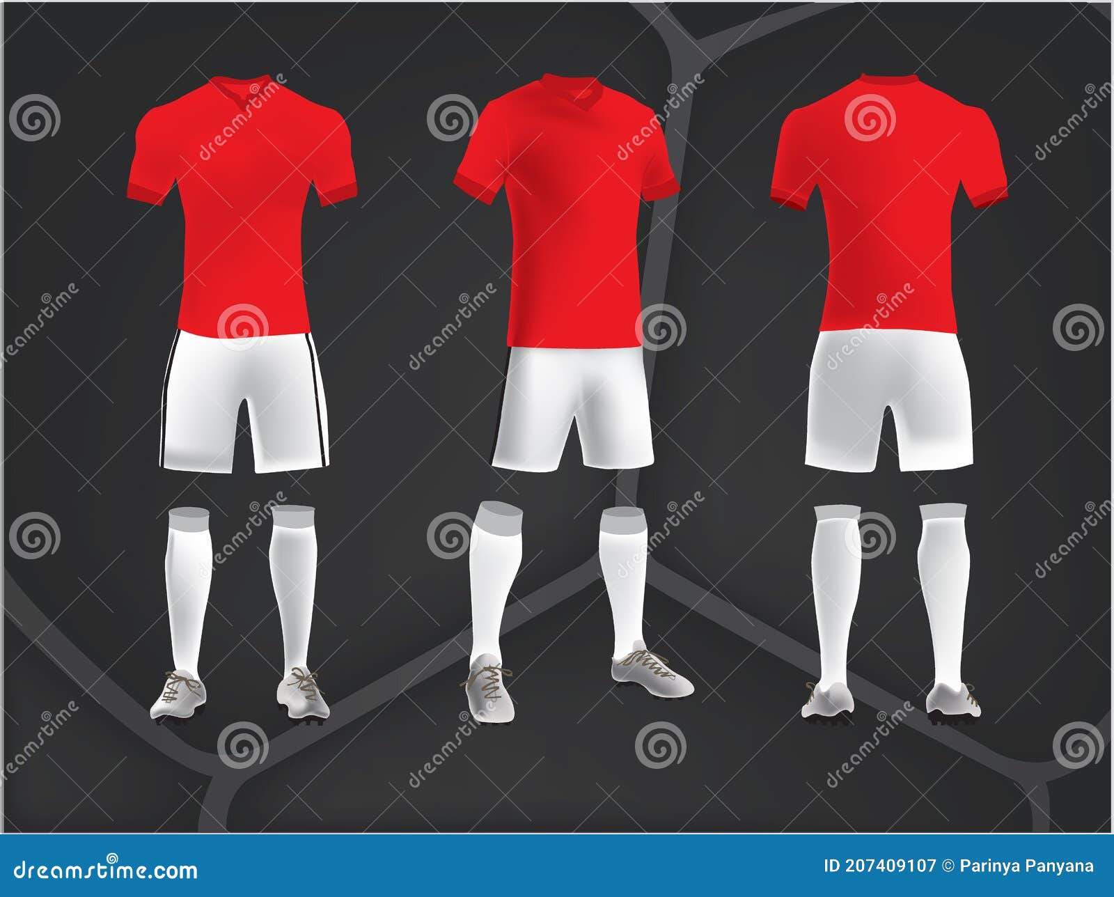 Soccer kit stock vector. Illustration of abstract, mock - 207409107