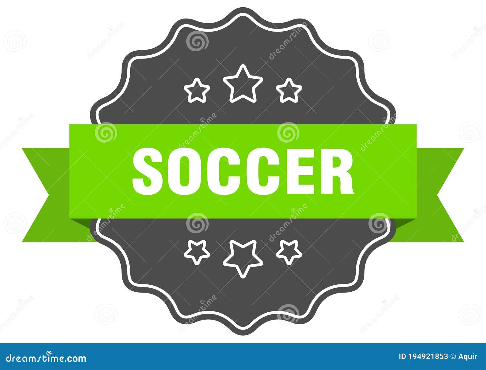 Soccer label stock vector. Illustration of emblem, banner - 194921853