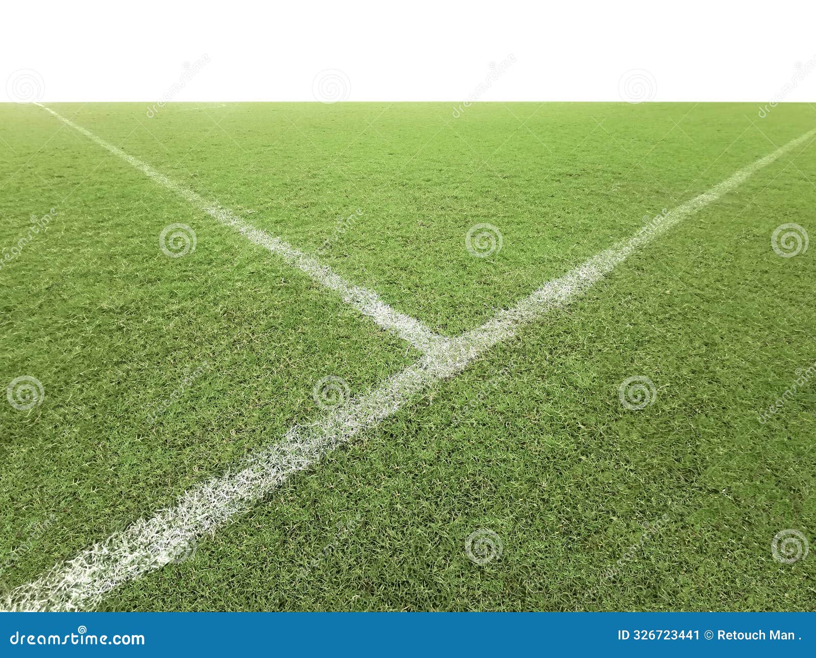 Soccer Line In Green Grass Of Soccer Field. Green Lawn Field Pattern ...
