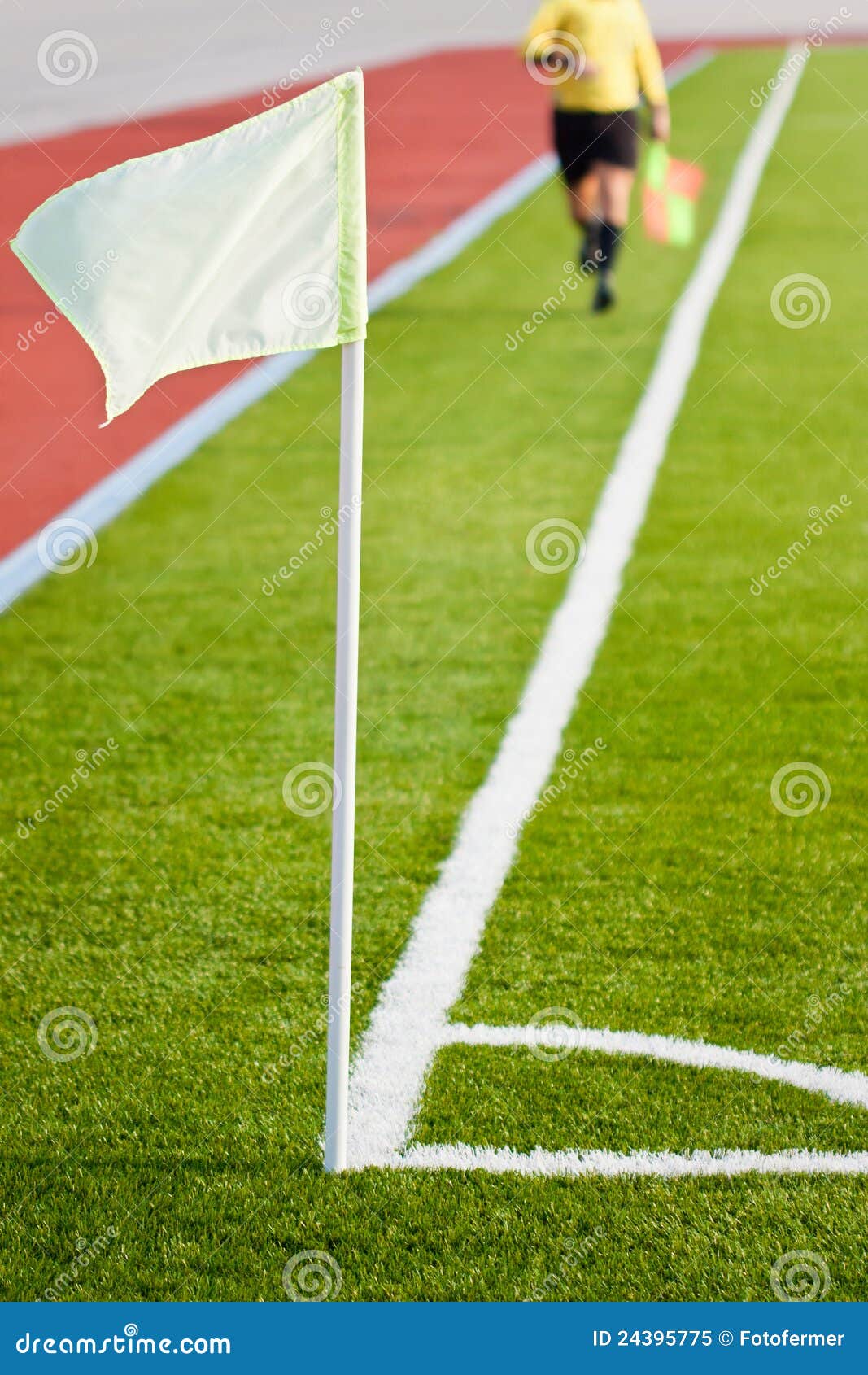 Soccer linesman stock image. Image of kicking, ball, running - 24395775