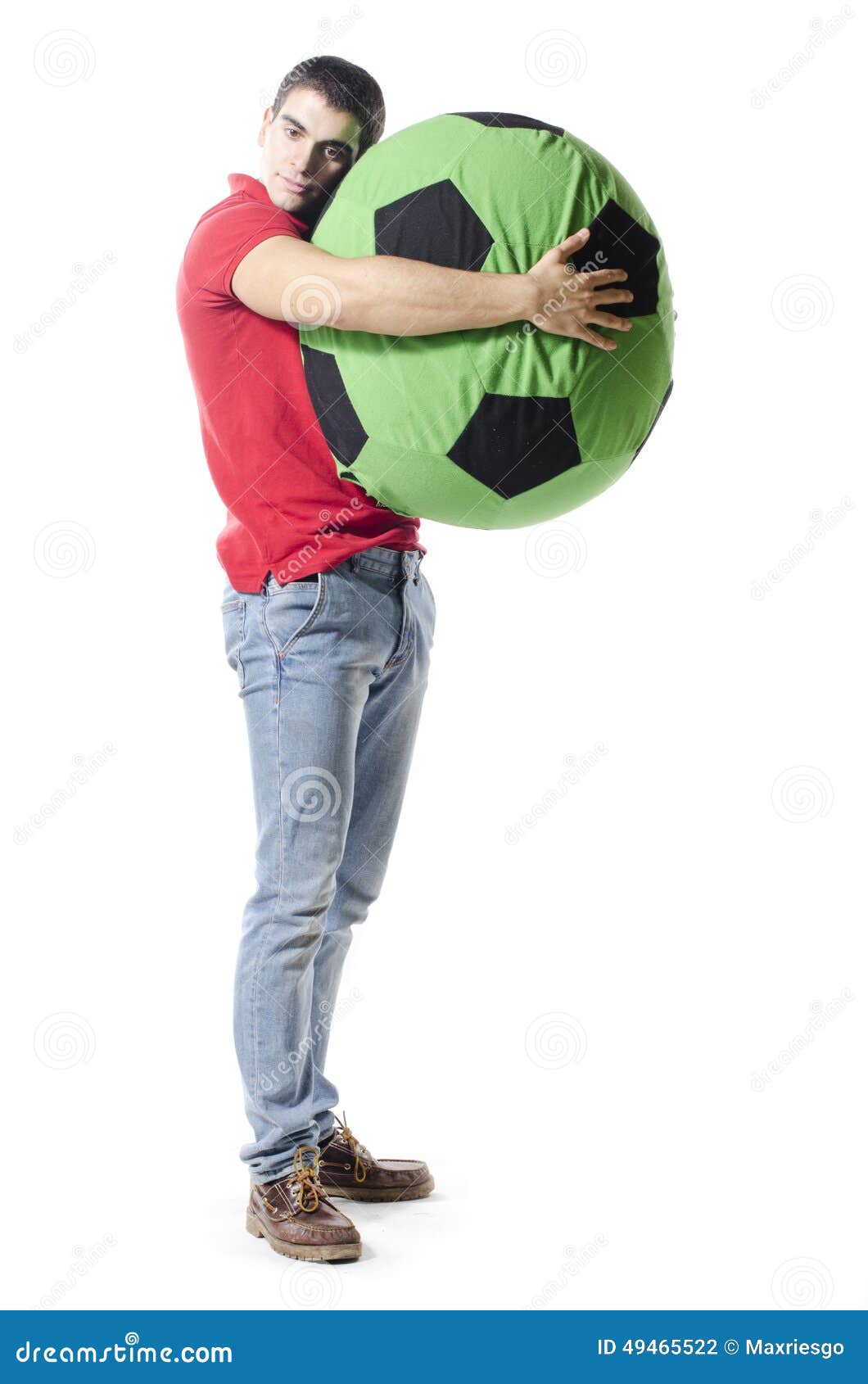 Soccer lover stock photo. Image of ball, latino, smile - 49465522