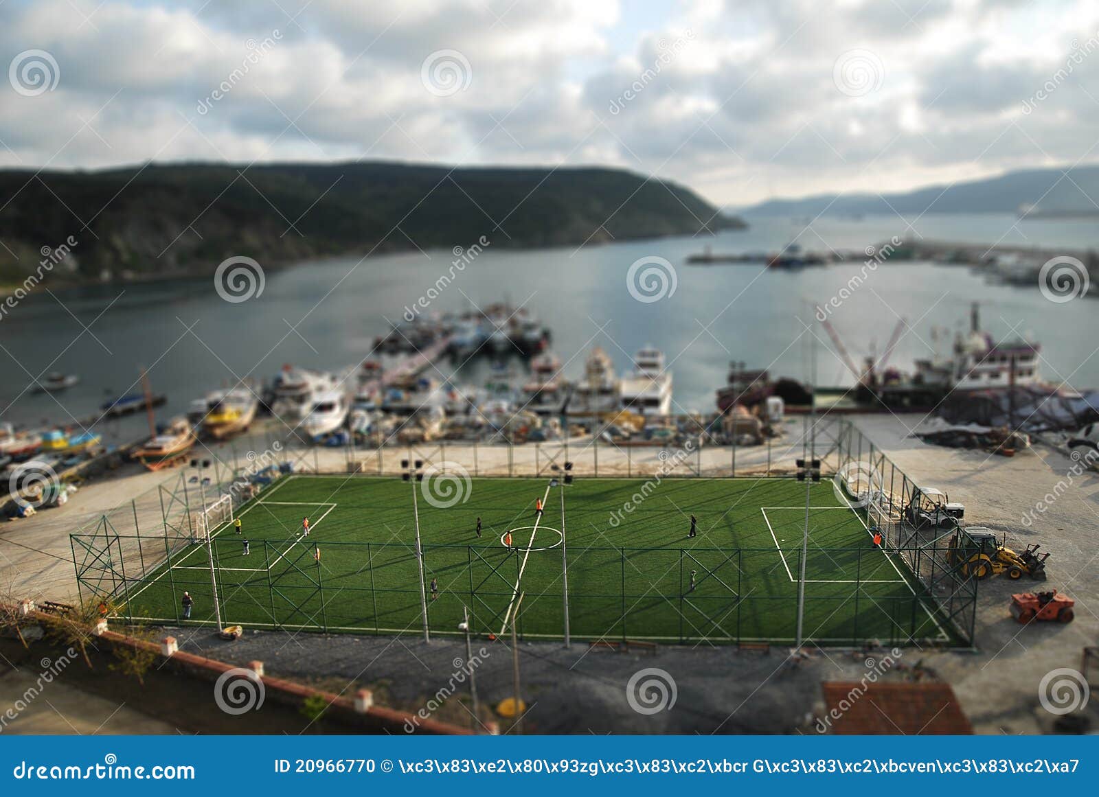 Soccer Match on an Astro Pitch Stock Photo - Image of leisure, view ...
