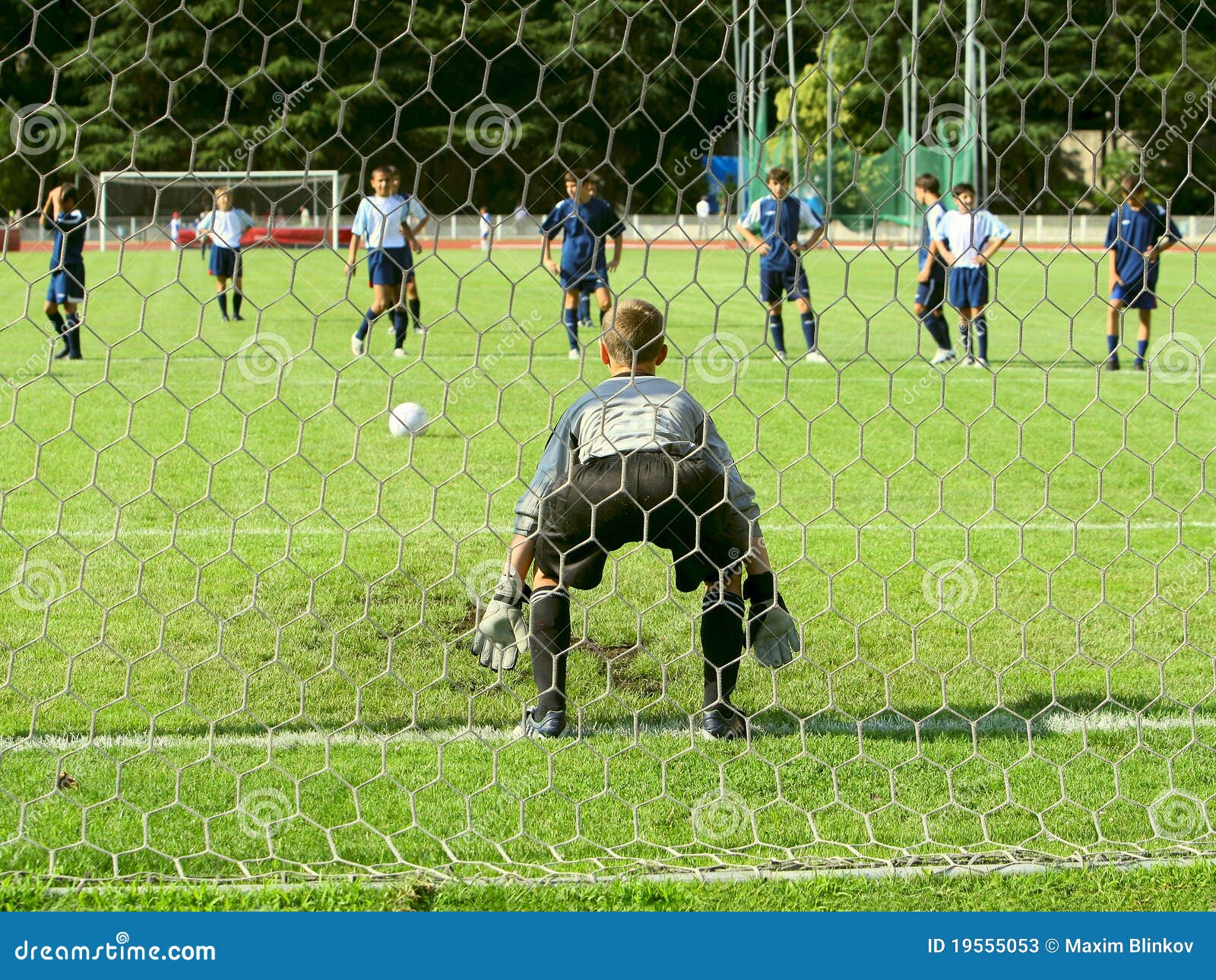 Soccer match. Goalkeeper editorial stock photo. Image of grass - 19555053