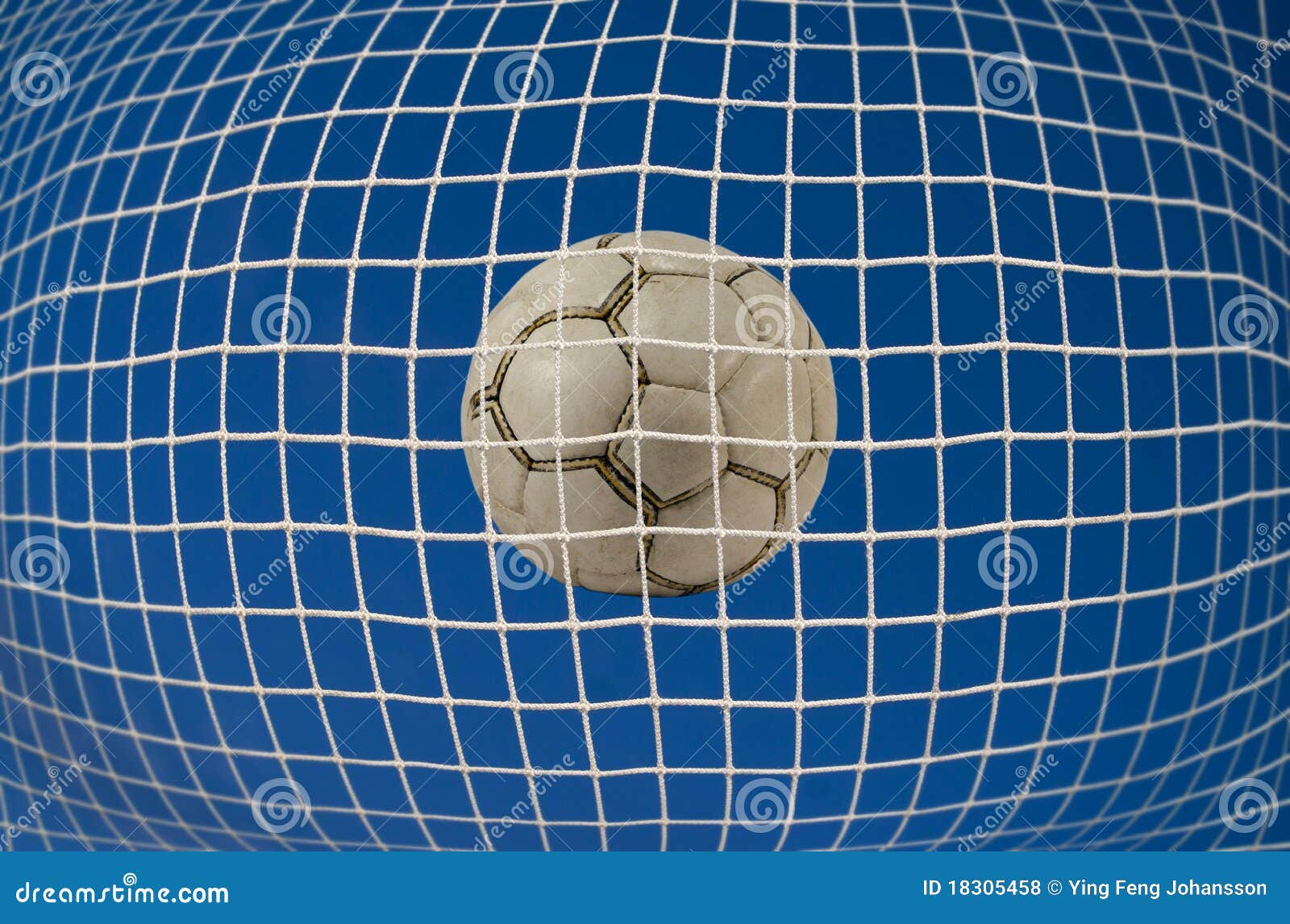 Soccer net with ball stock photo. Image of playing, team - 18305458