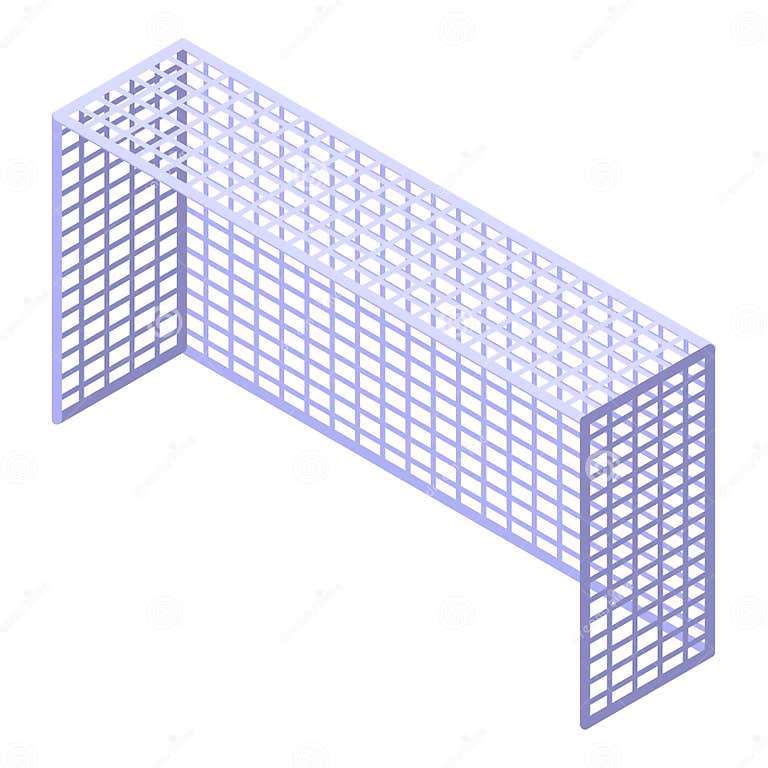 Soccer Net Icon, Isometric Style Stock Vector - Illustration of sign ...