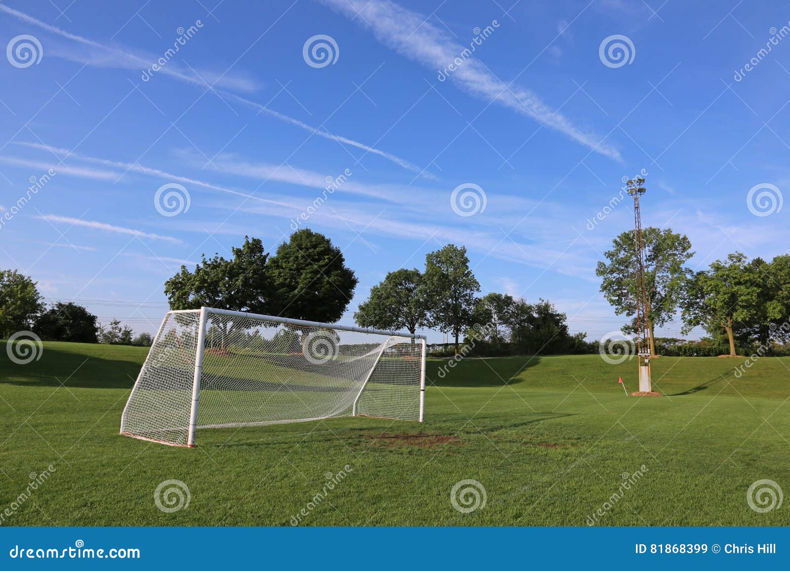 Soccer Net Side-View stock image. Image of competition - 81868399