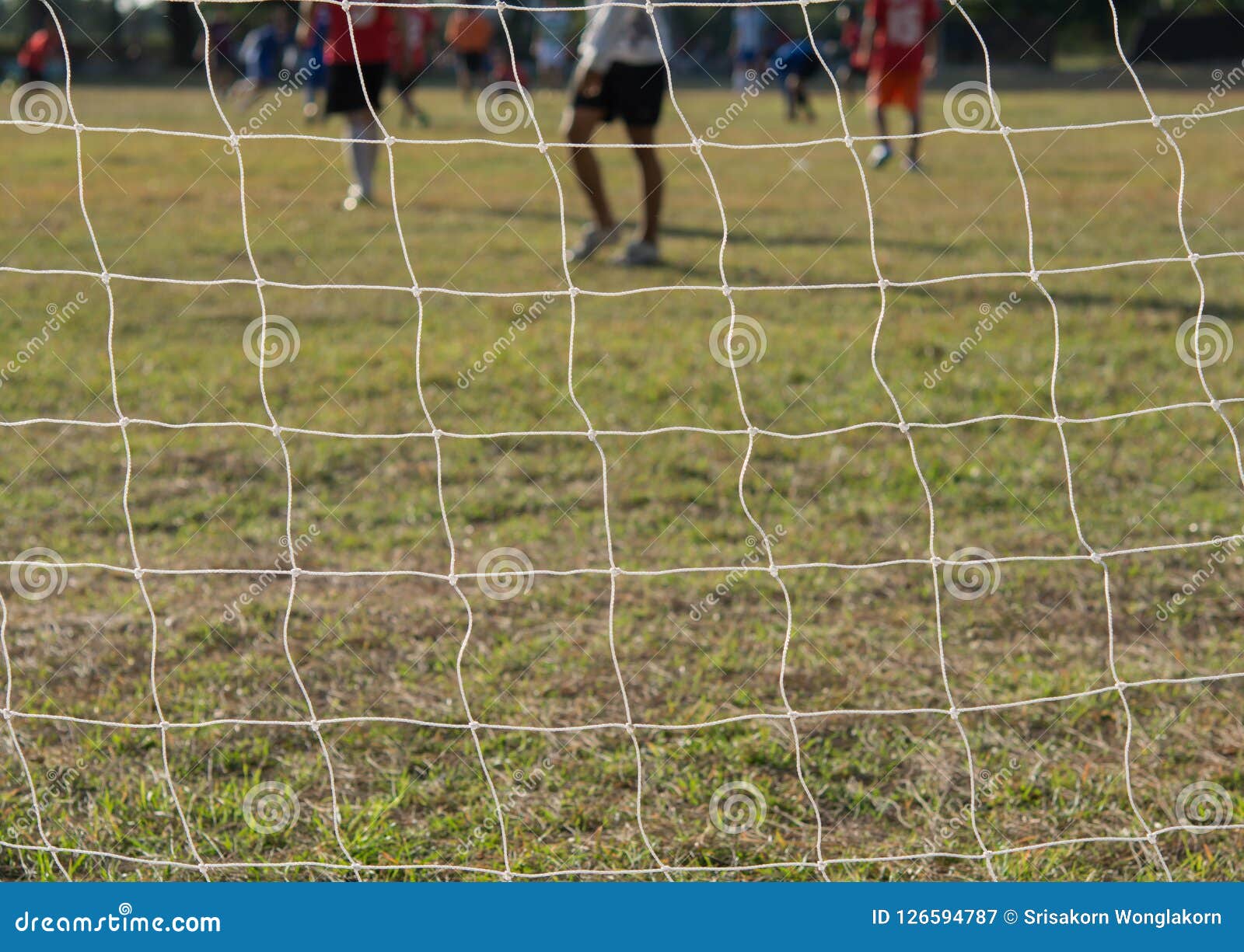 Soccer Nets In Grass Stock Image Image Of Game Outside 126594787