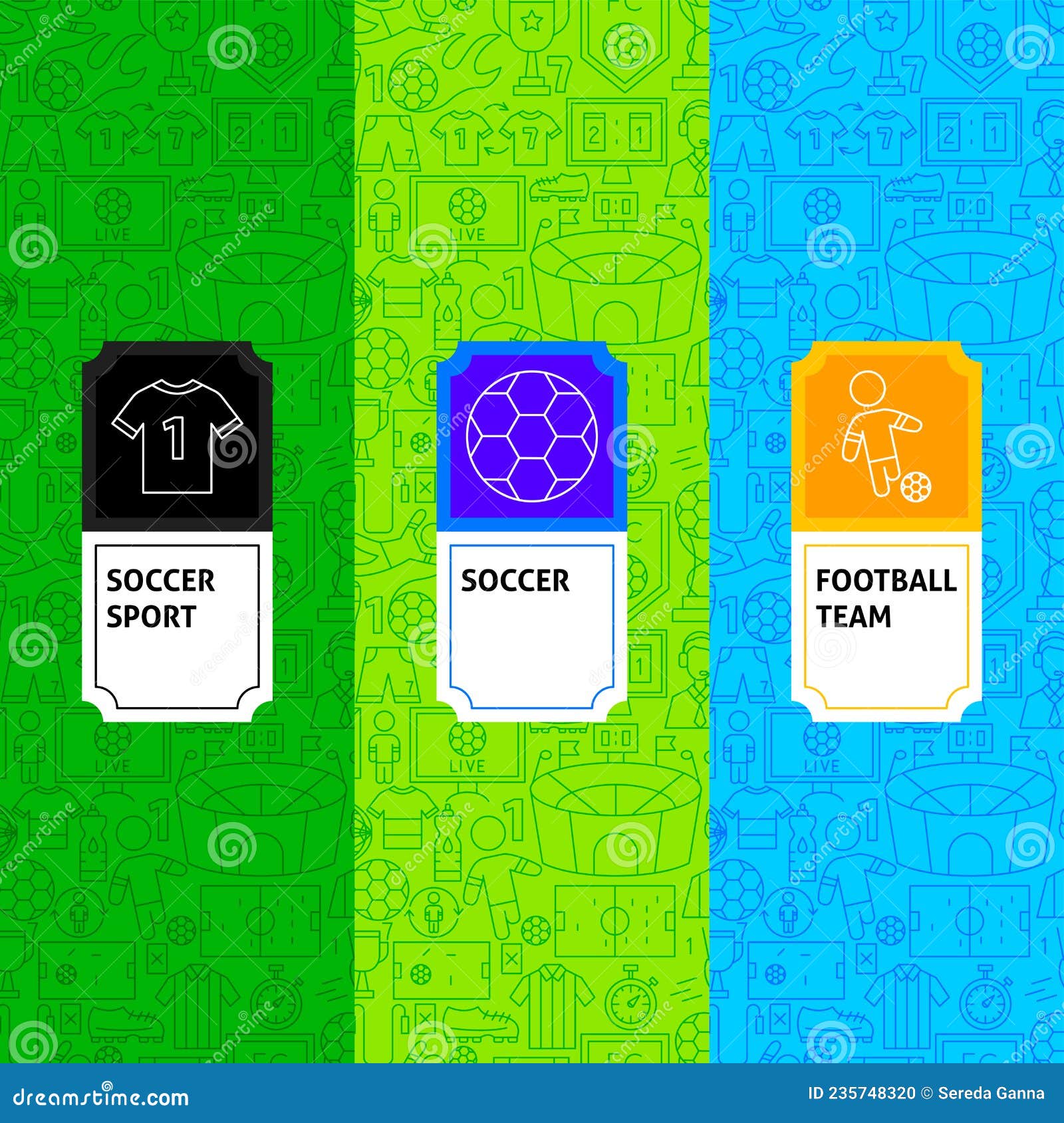 Soccer Package Labels stock vector. Illustration of label - 235748320