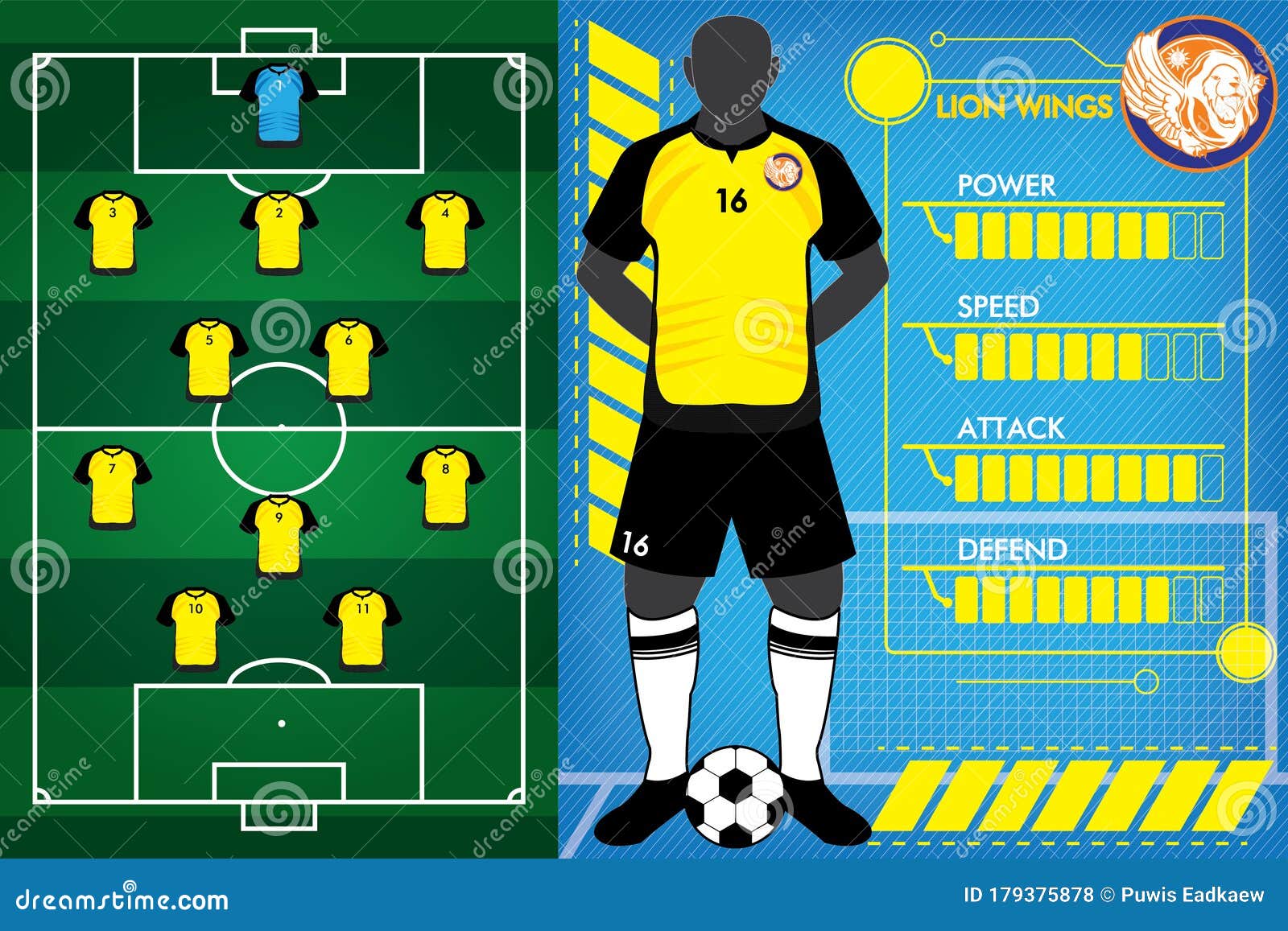 Soccer plan stock vector. Illustration of defend, background - 179375878