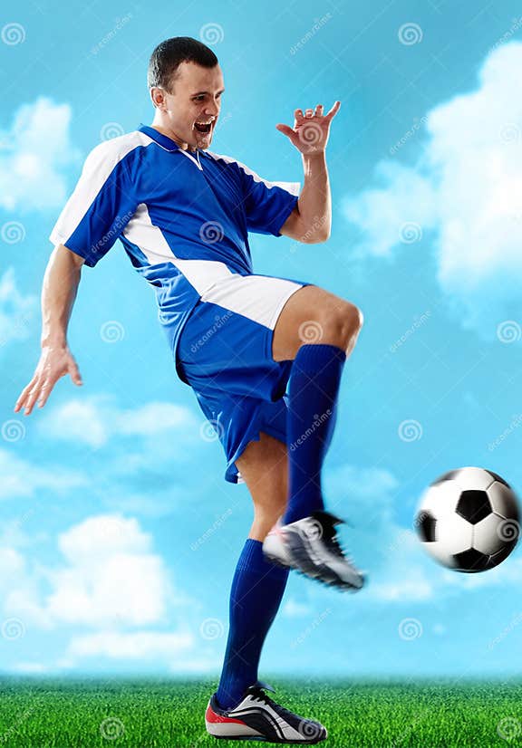 Soccer player stock image. Image of champion, goal, male - 14620785