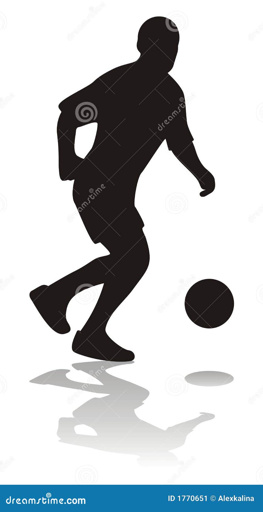 Soccer player stock vector. Illustration of score, shadow - 1770651