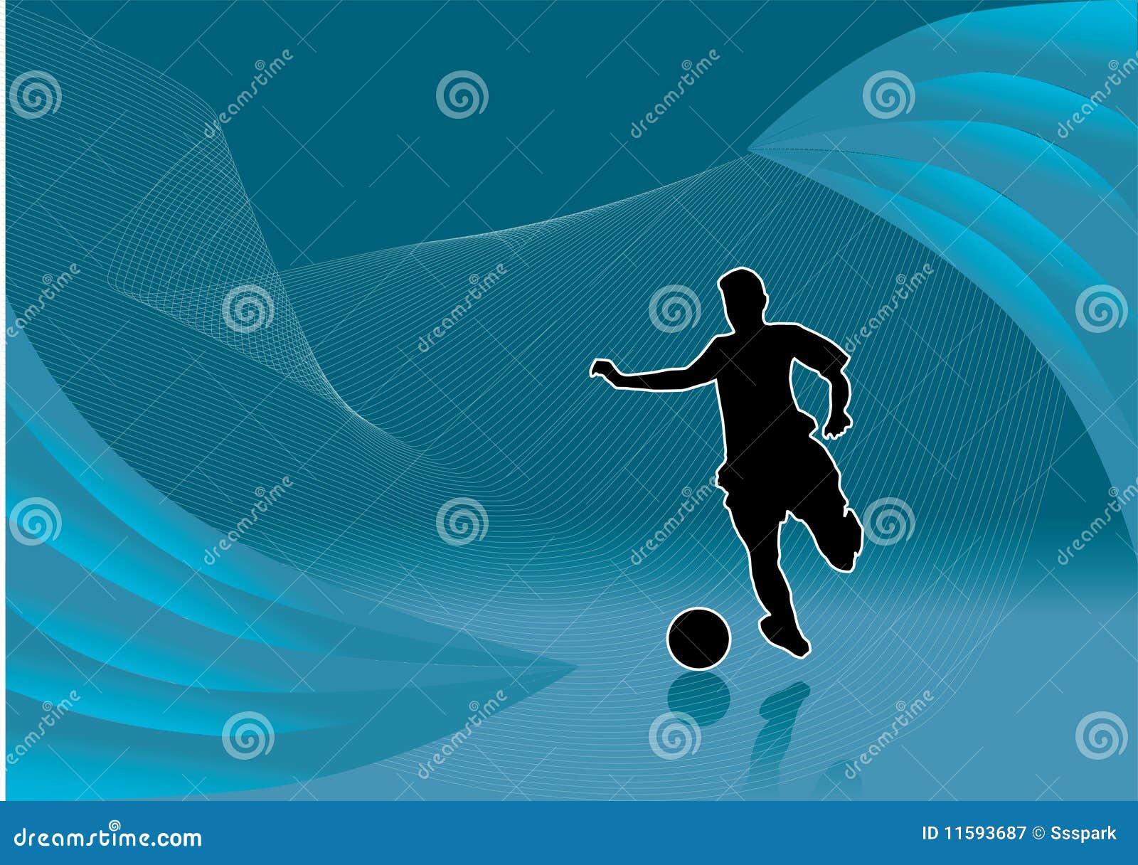 Soccer Player Abstract Vector Stock Vector - Illustration of player ...