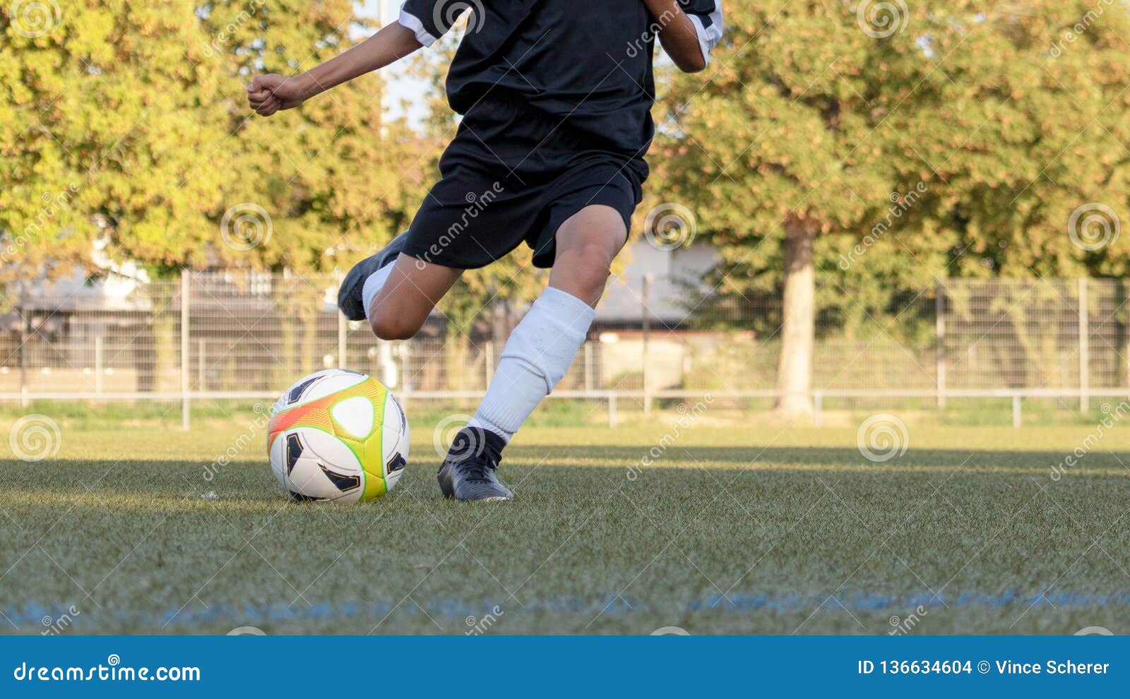 Soccer Player in Action Close-Up Stock Photo - Image of blurry, play ...
