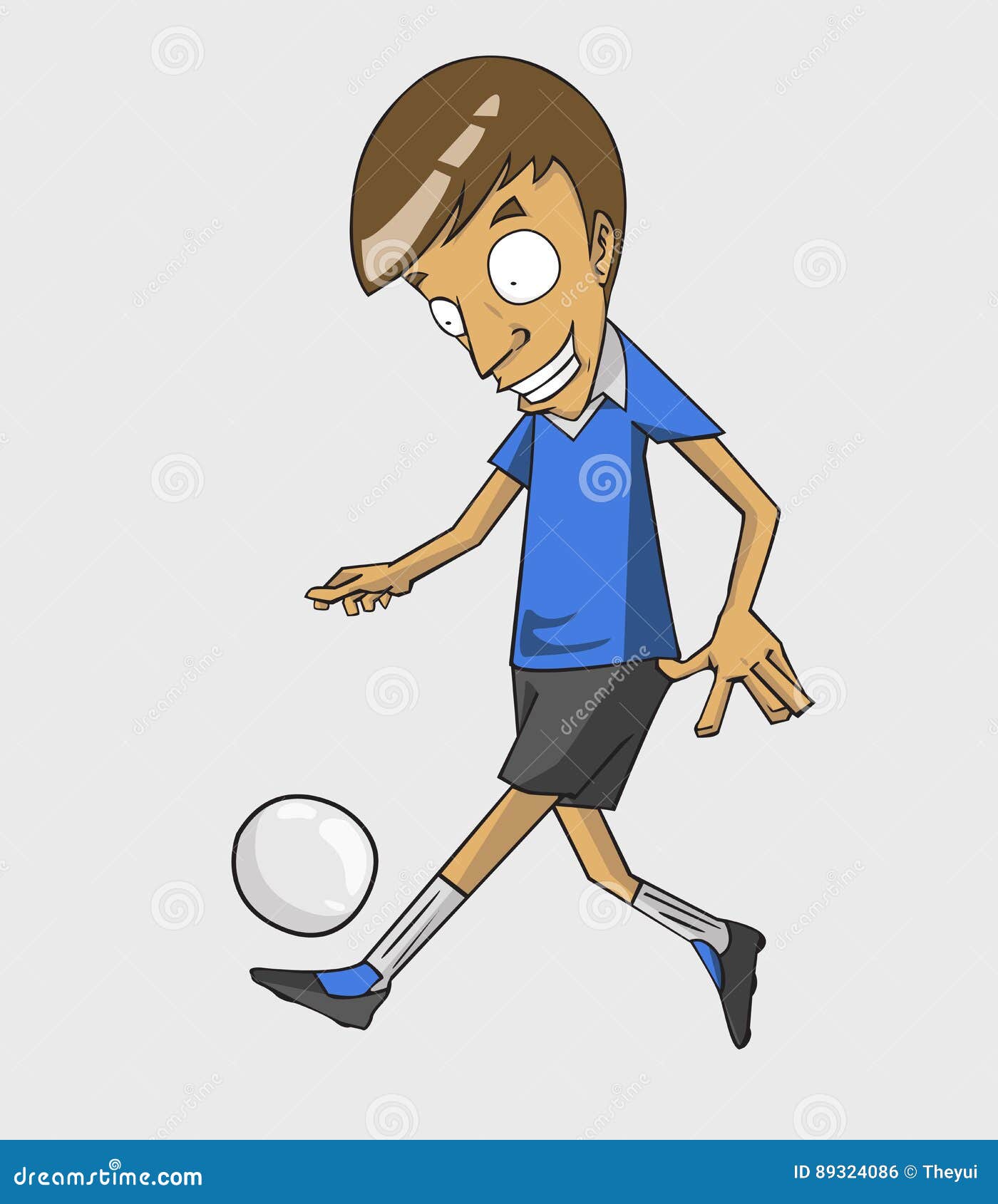 Soccer Player Action Kick the Ball Stock Vector - Illustration of ...