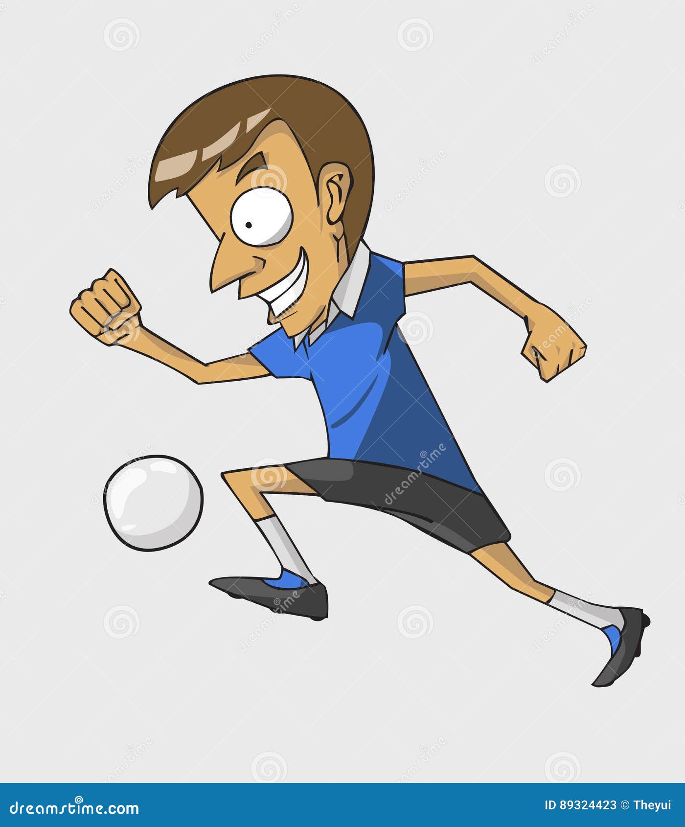 Soccer Player Action Kick the Ball Stock Vector - Illustration of ...