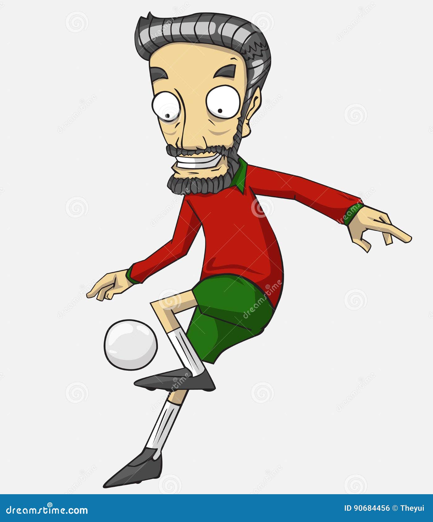 Soccer Player Action Kick the Ball Stock Vector - Illustration of smile ...