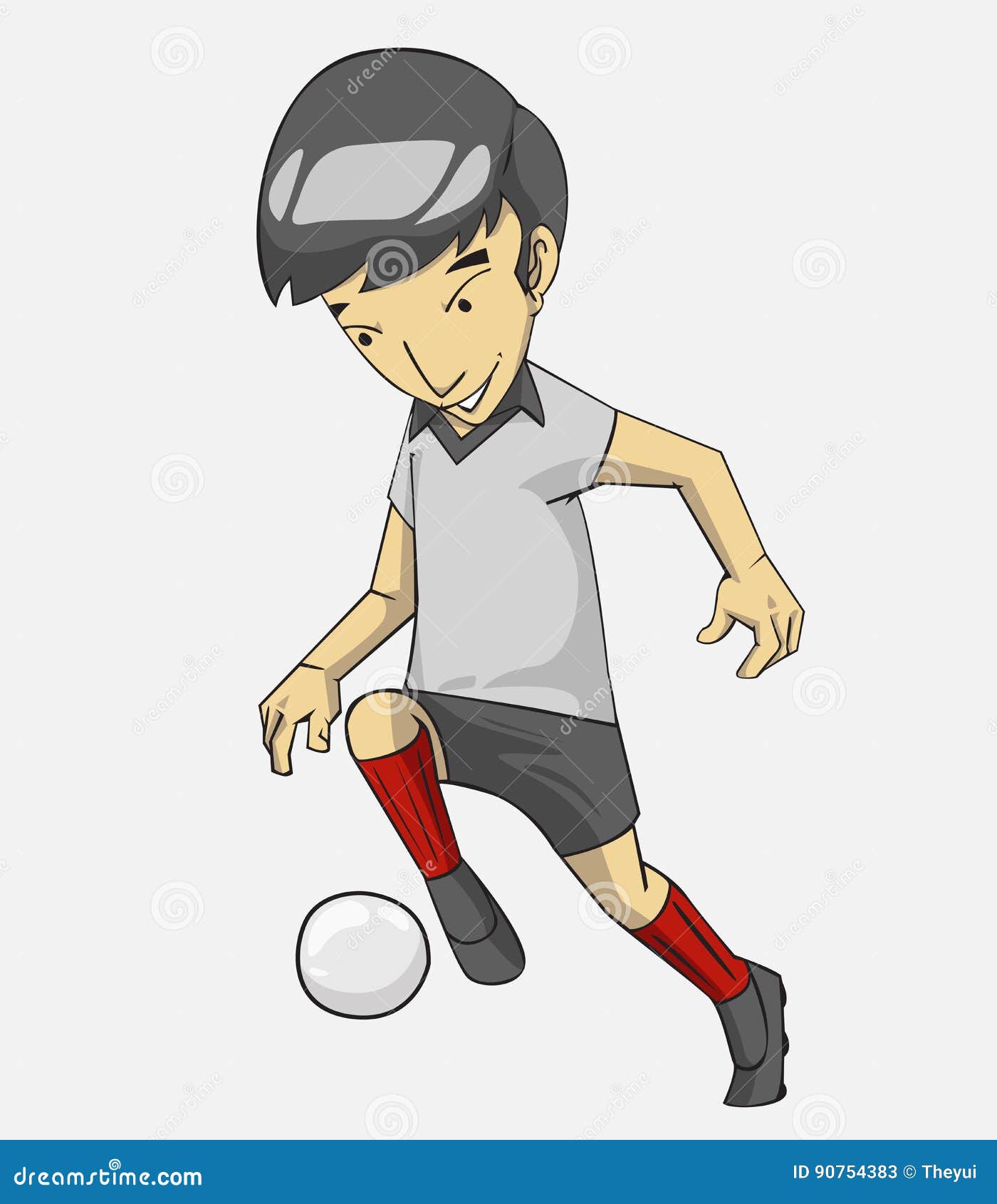 Soccer Player Action Kick the Ball Stock Vector - Illustration of ...