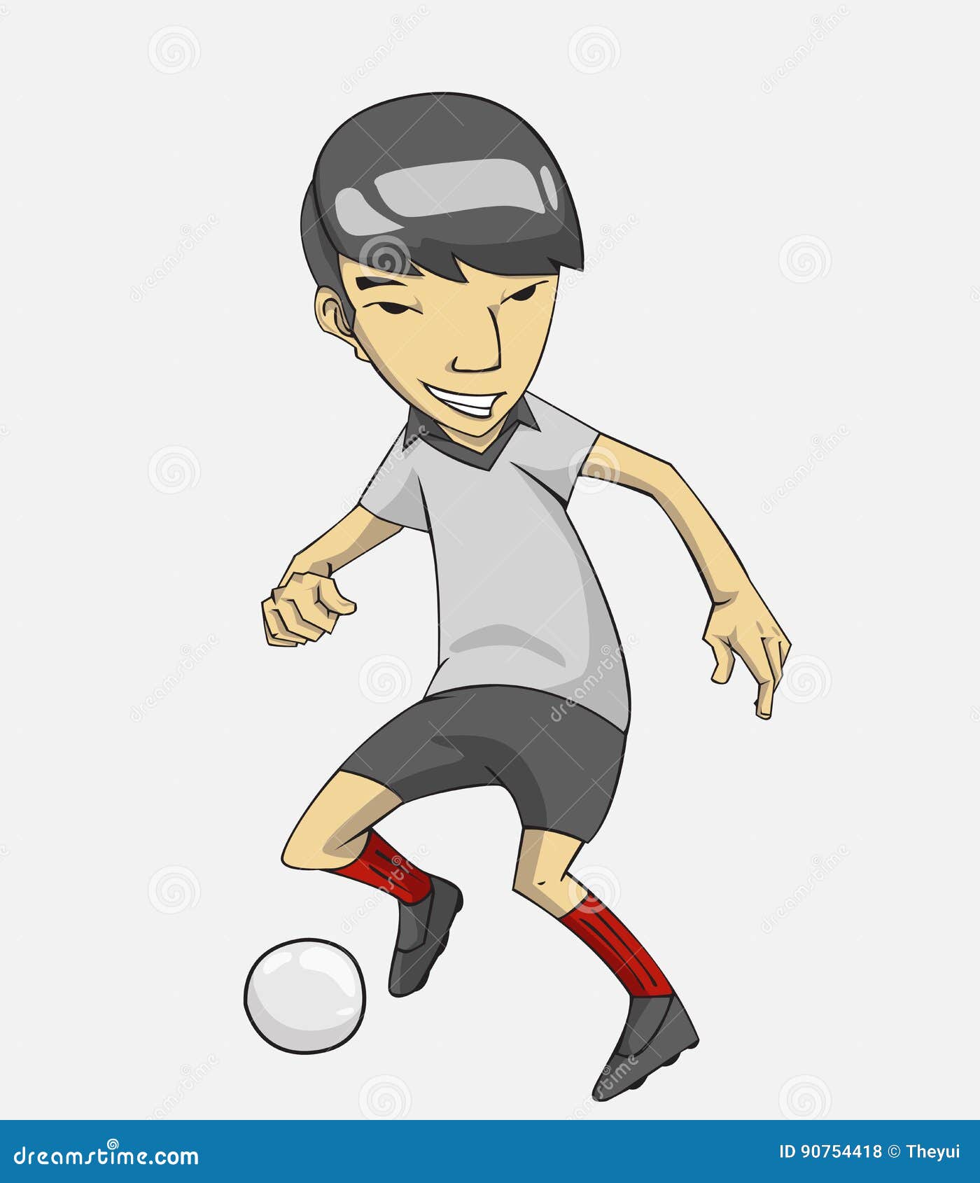 Soccer Player Action Kick the Ball Stock Vector - Illustration of ...