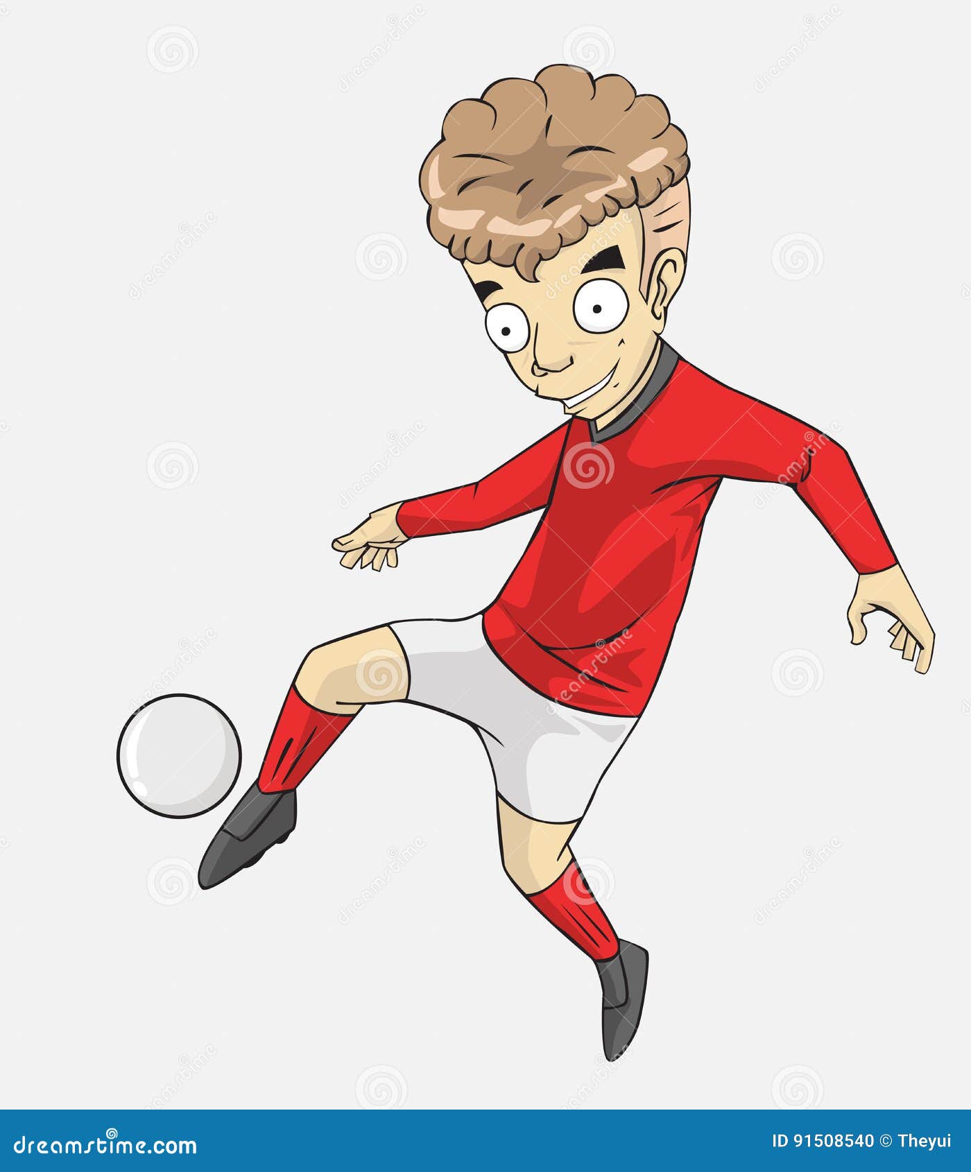 Soccer Player Action Kick the Ball Stock Vector - Illustration of ...
