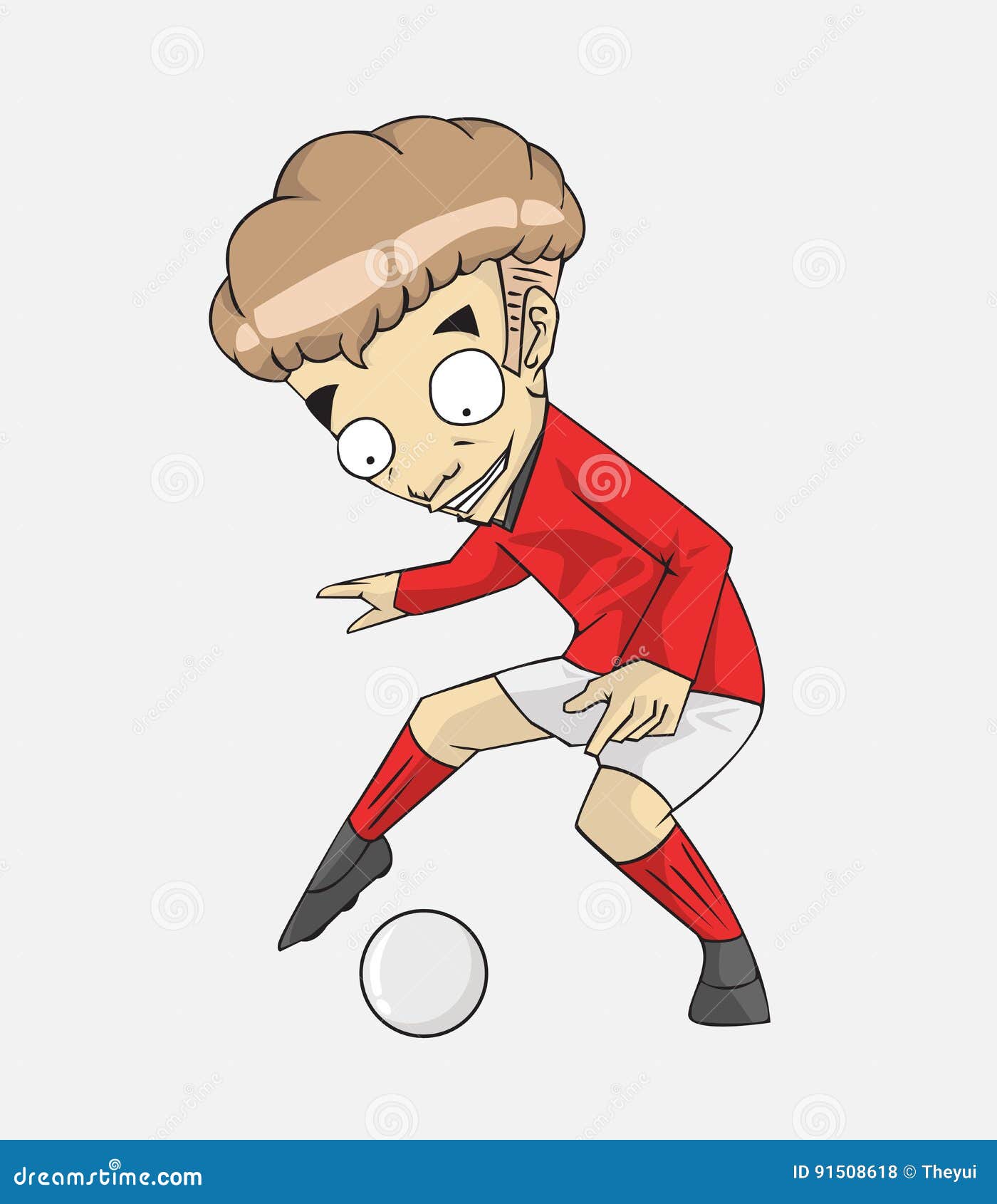 Soccer Player Action Kick the Ball Stock Vector - Illustration of ...