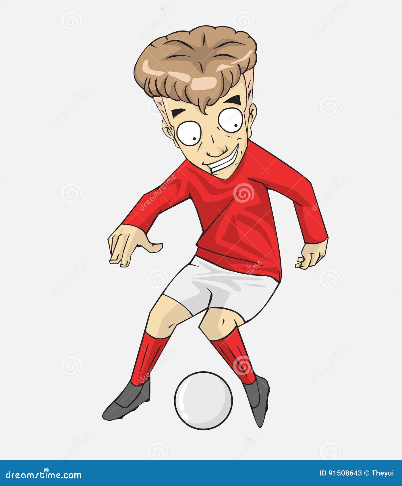 Soccer Player Action Kick the Ball Stock Vector - Illustration of ...