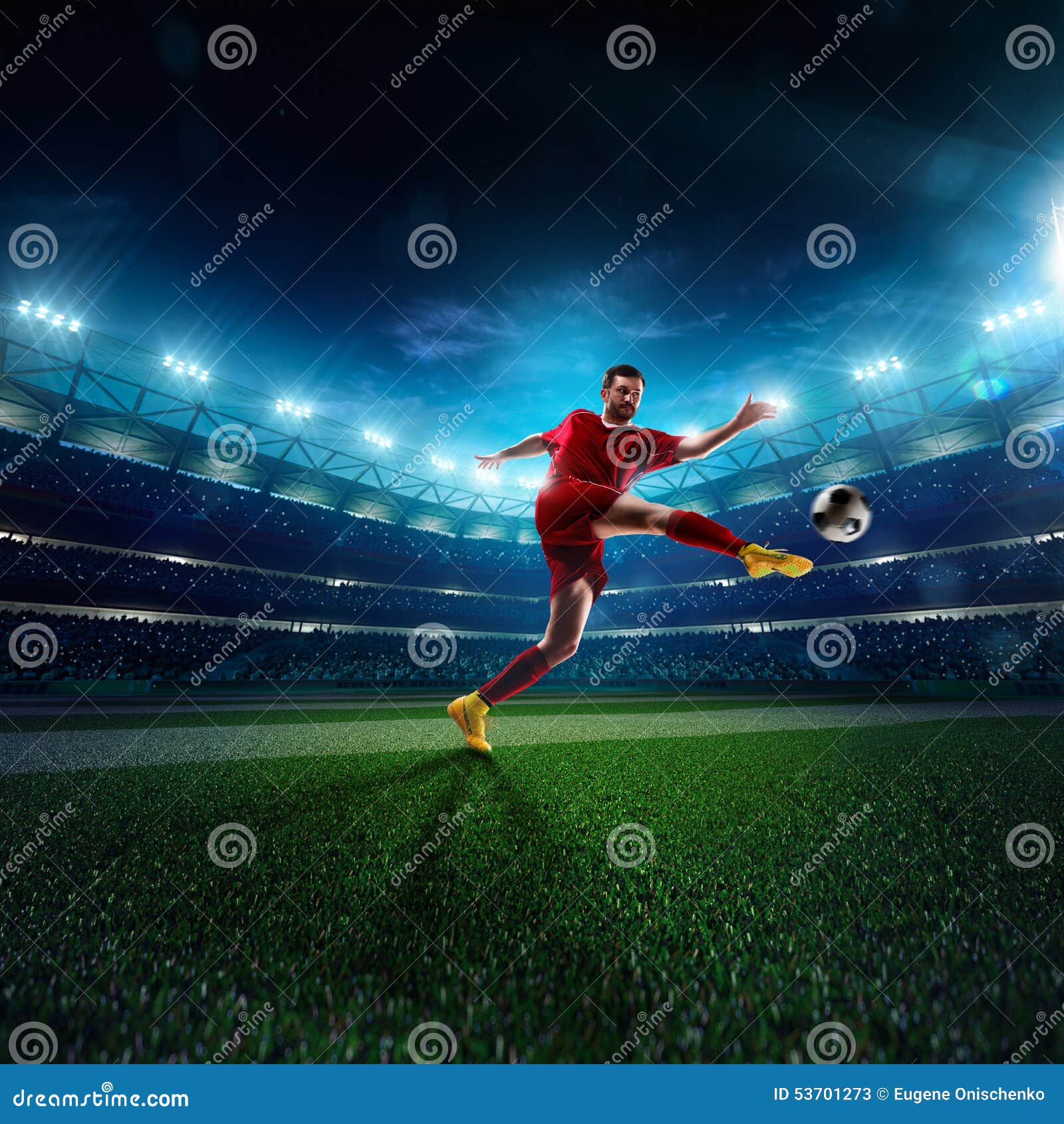 Soccer player in action stock image. Image of athletic - 53701273
