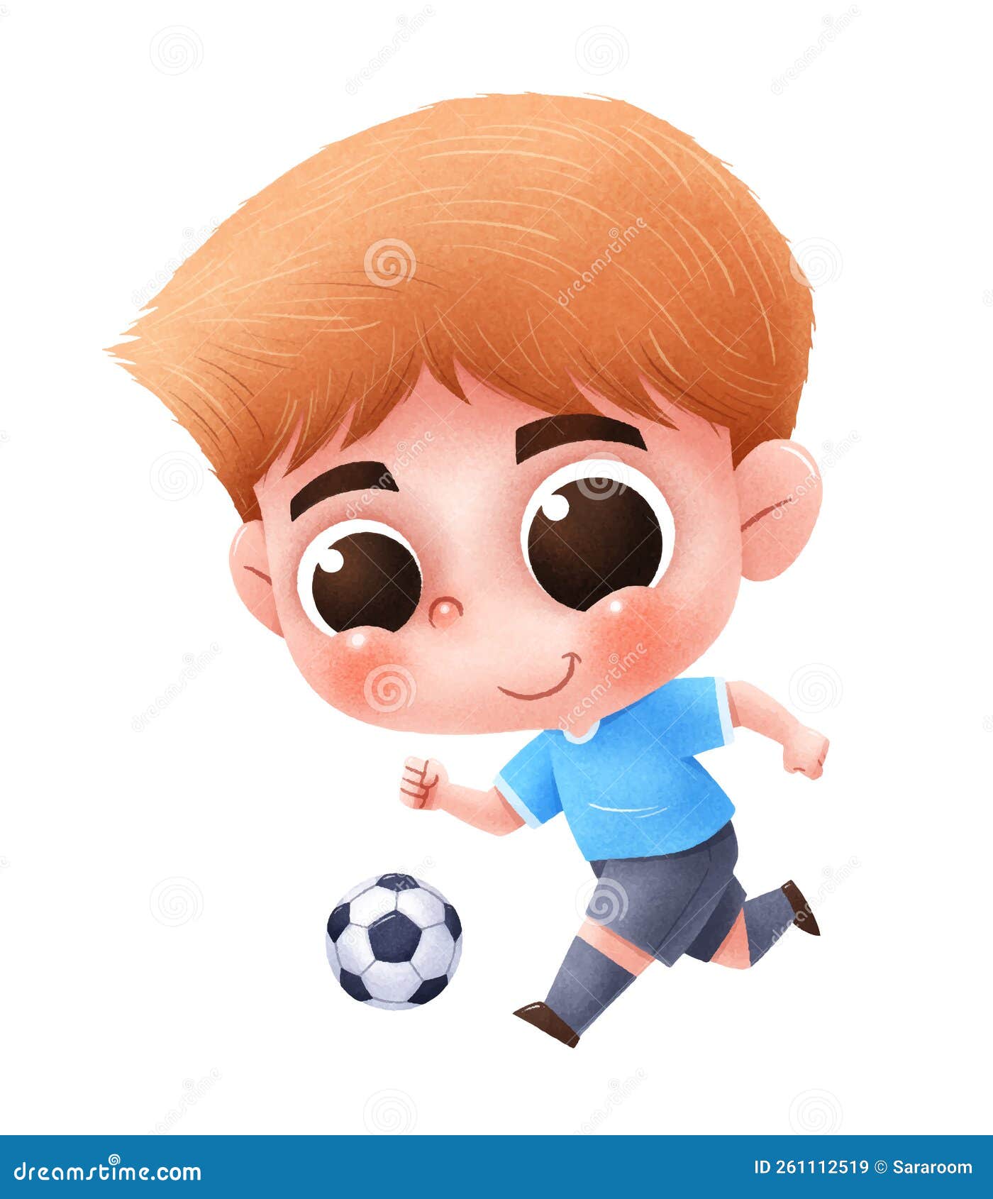 Soccer player Cartoon stock vector. Illustration of team - 261112519