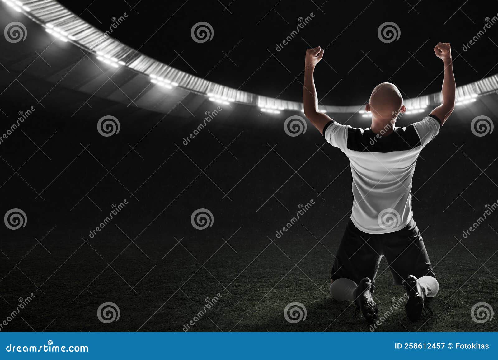 Soccer Player Celebration on the Stadium Stock Image - Image of ball ...