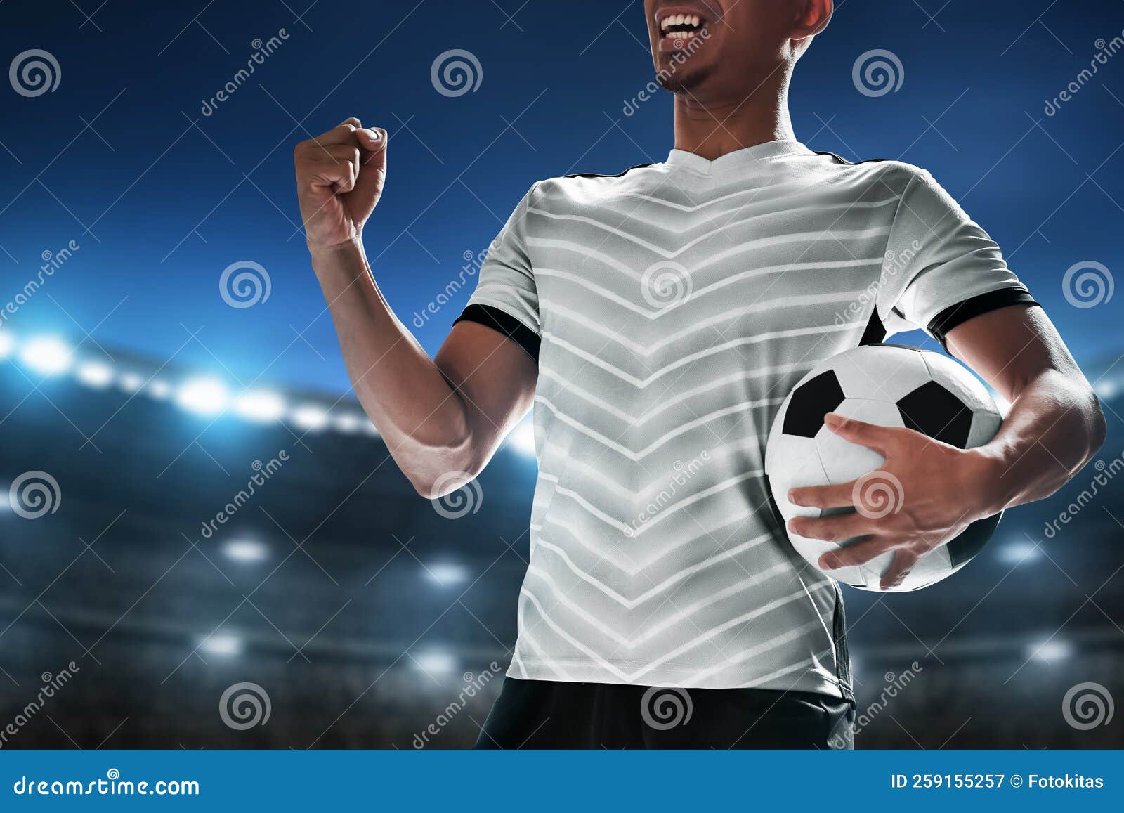 Soccer Player Celebration on the Stadium Stock Image - Image of ...