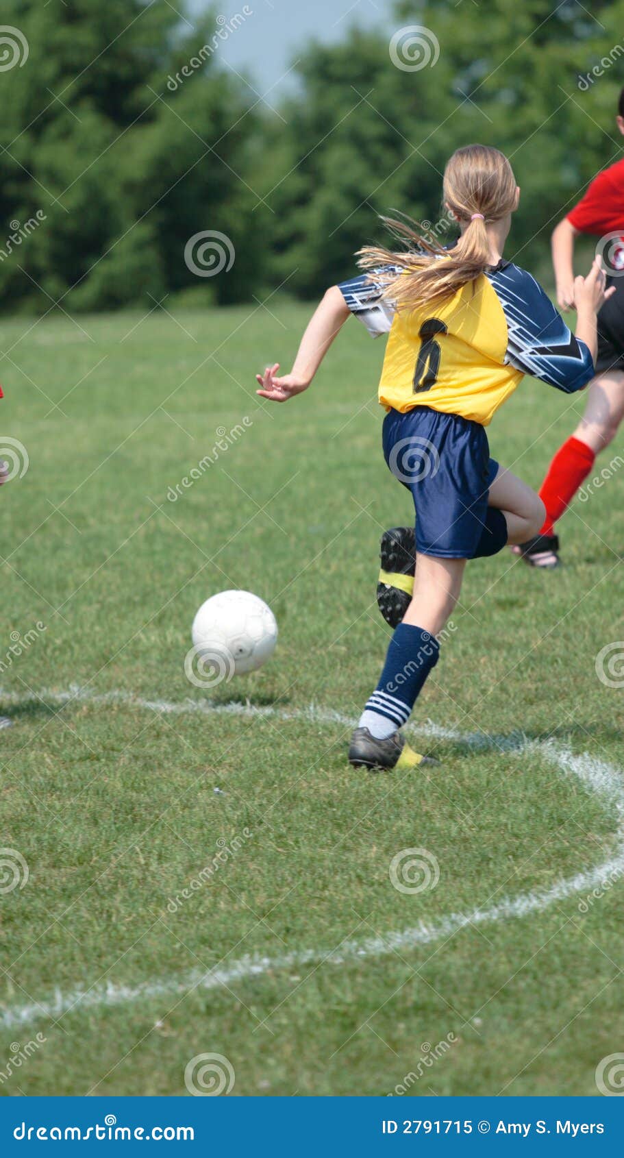 Soccer Player Chasing Ball 4 Stock Image - Image of grass, team: 2791715