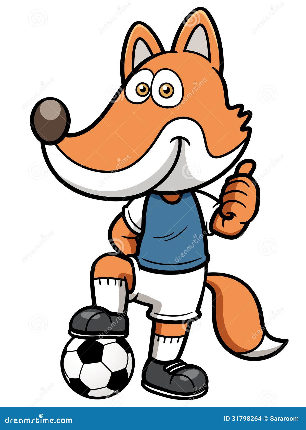 Soccer player fox stock vector. Illustration of sport - 31798264