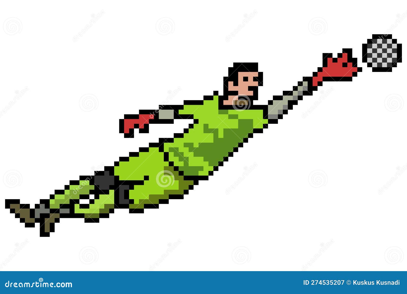 Soccer Player Goalkeeper Pixel Art Stock Vector - Illustration of ...