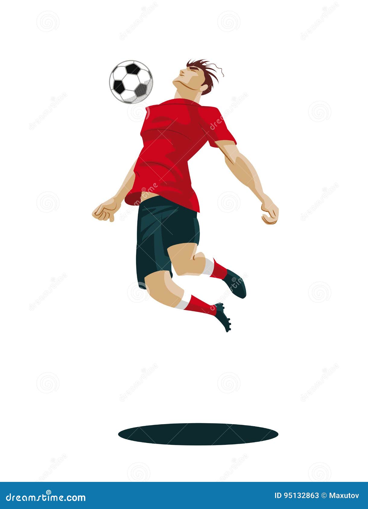 Soccer Player Kicking Ball. Stock Vector - Illustration of sports, shot ...
