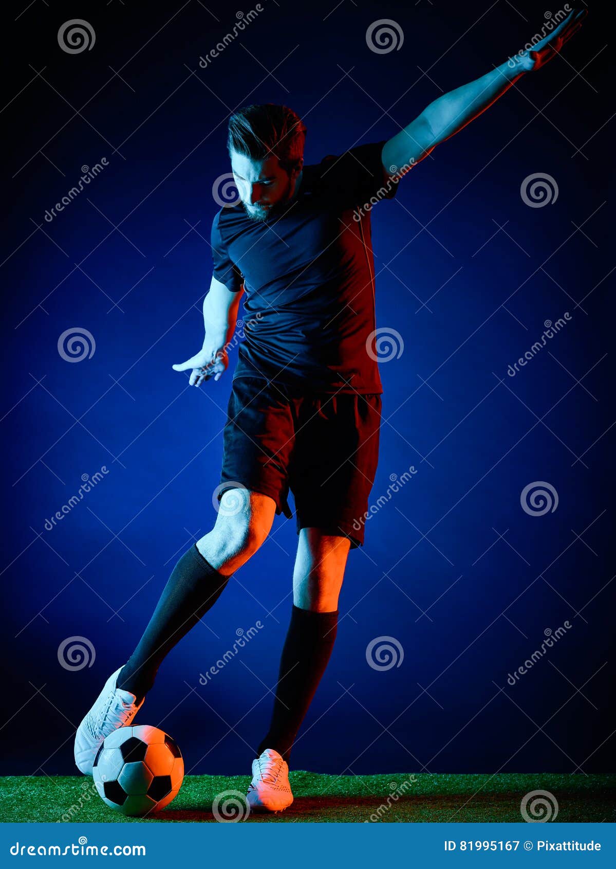 Soccer player Man isolated stock image. Image of football - 81995167