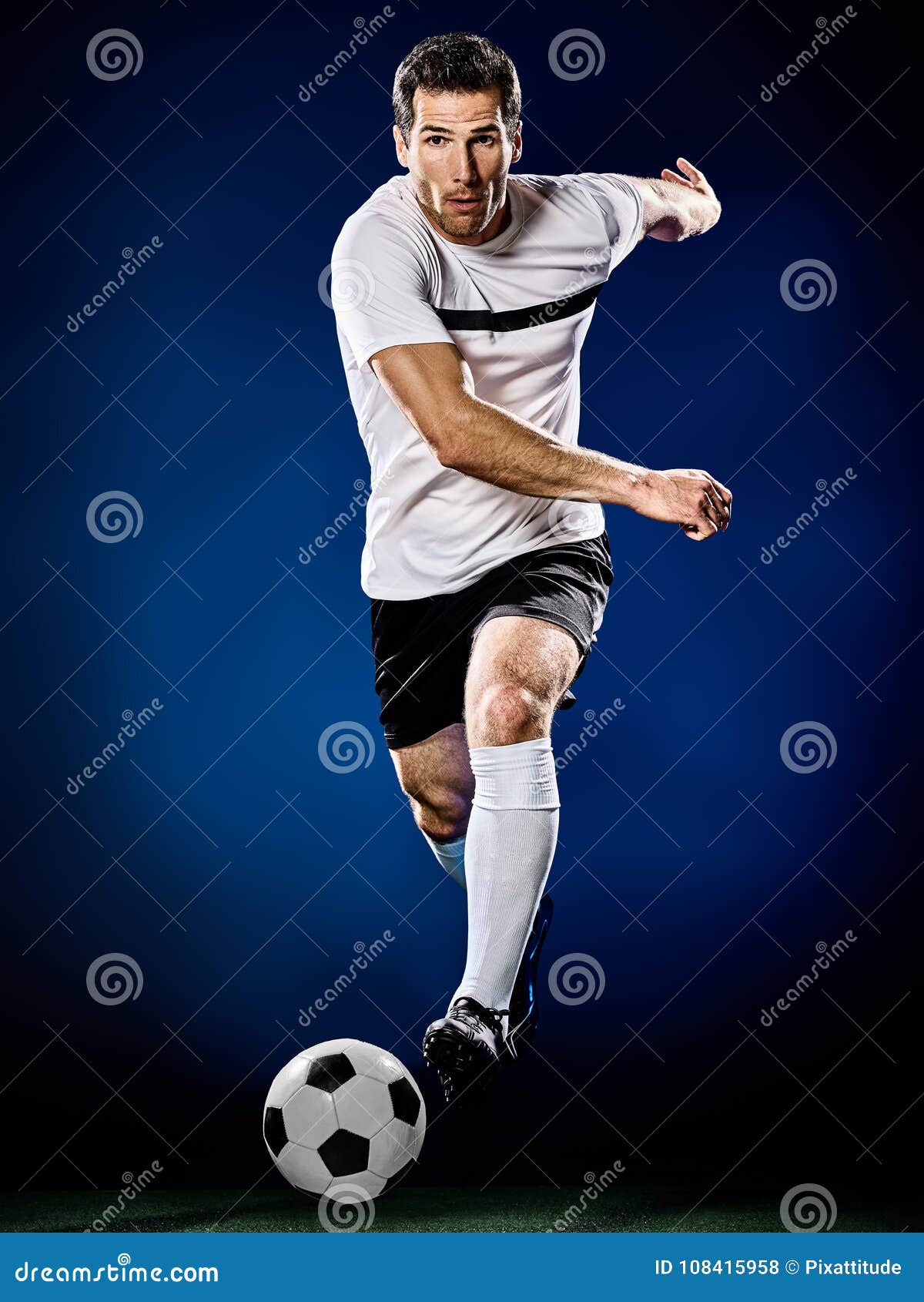 Soccer player man isolated stock photo. Image of football - 108415958