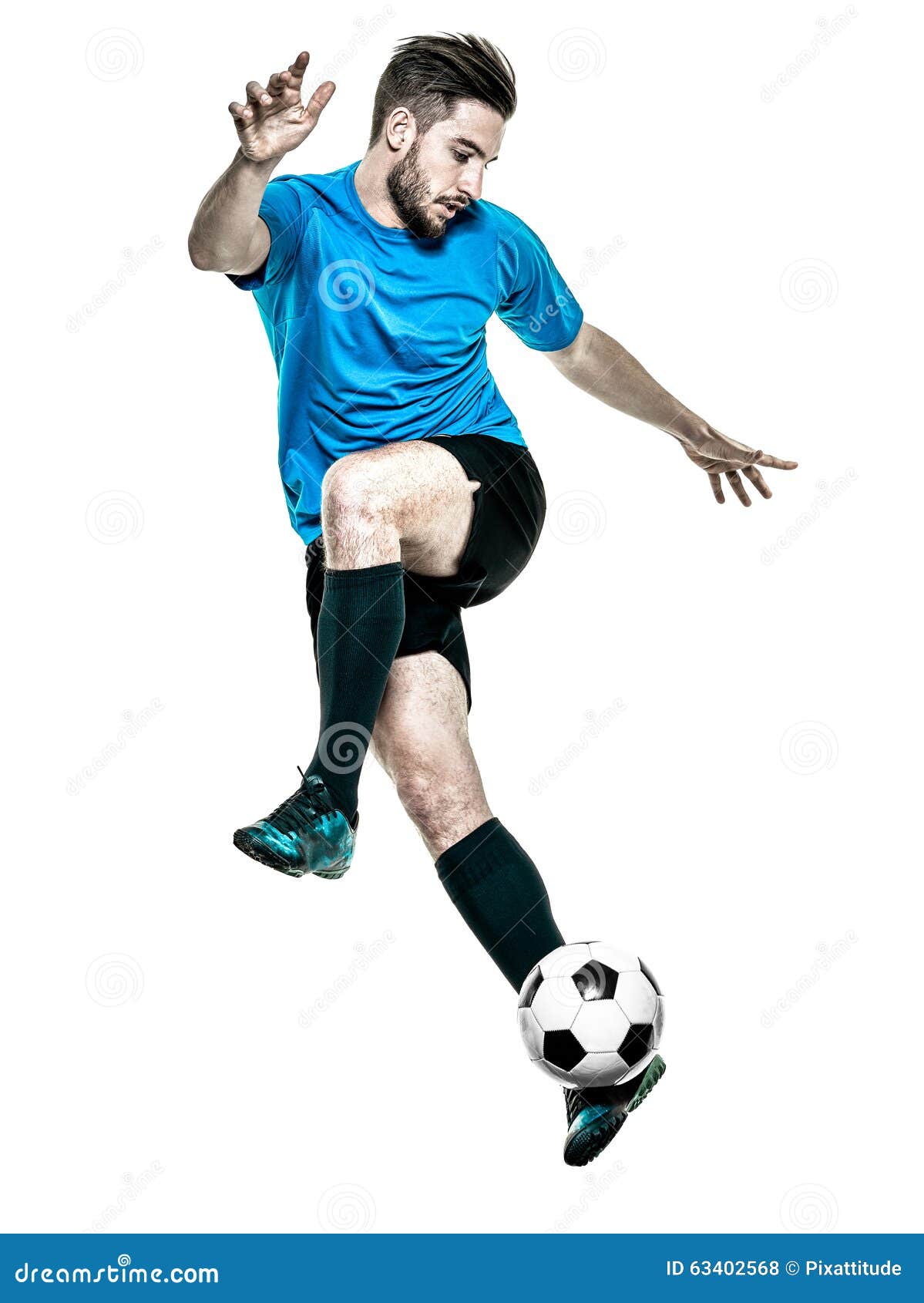 Soccer player Man Isolated stock photo. Image of isolated - 63402568
