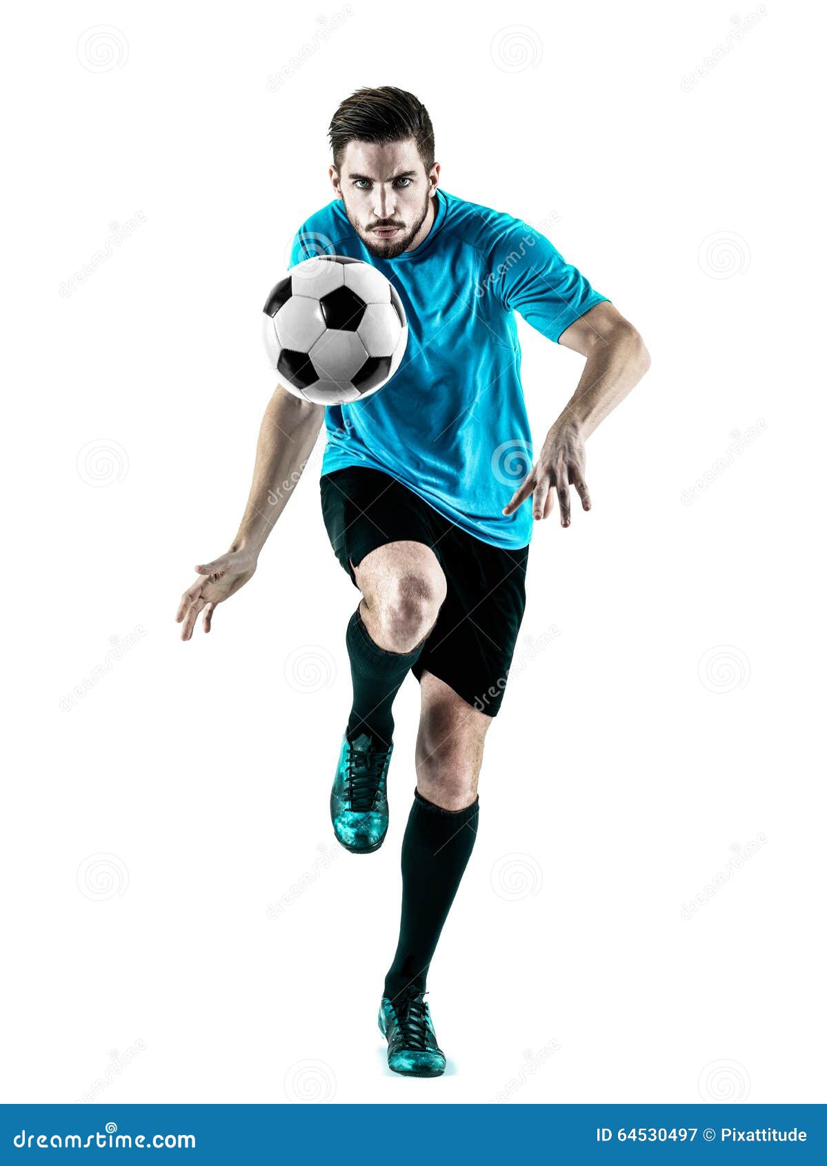 Soccer player Man Isolated stock image. Image of sports - 64530497